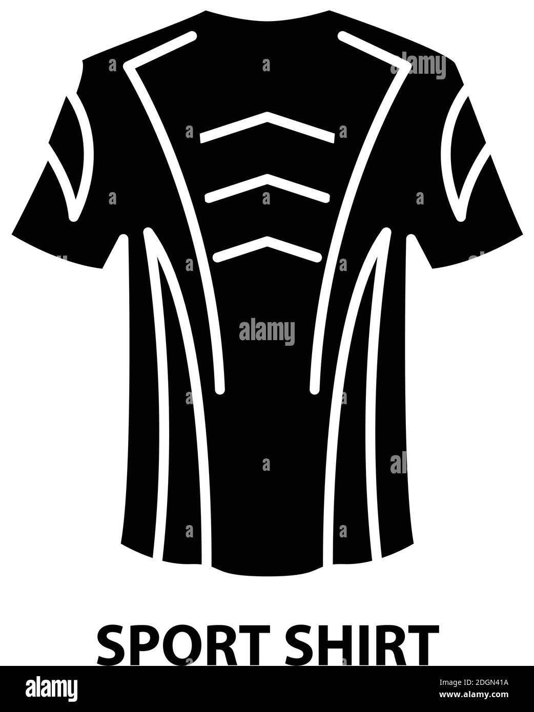 sport shirt icon, black vector sign with editable strokes, concept ...