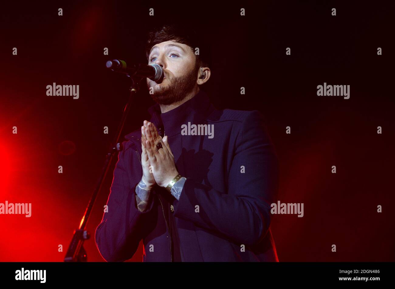 James Arthur on stage at the Capital FM Jingle Bell Ball 2016 with Coca ...
