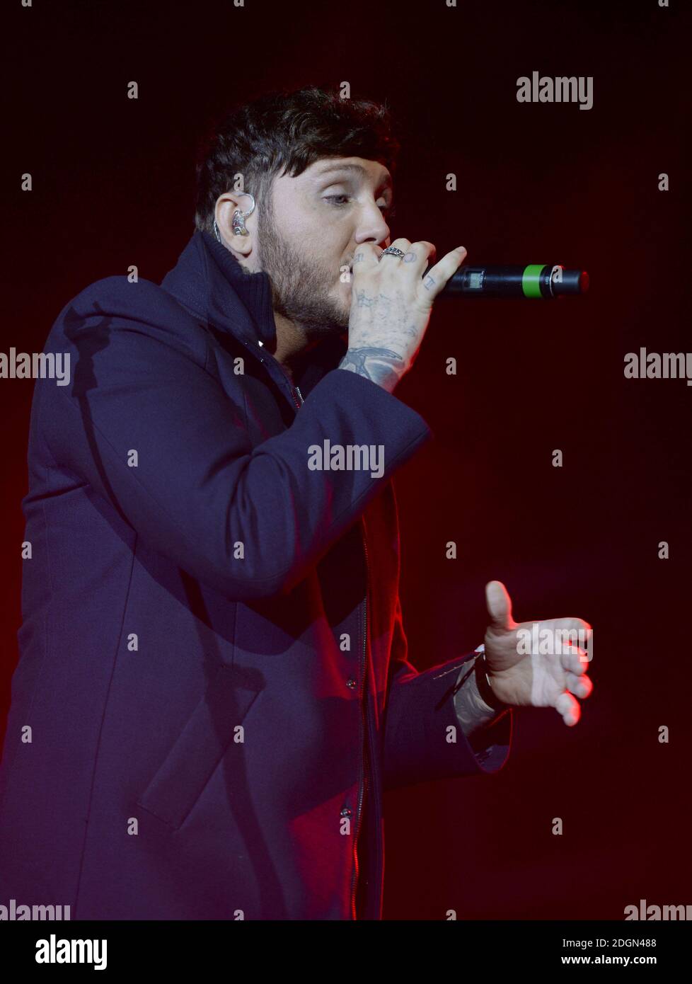 James Arthur on stage at the Capital FM Jingle Bell Ball 2016 with Coca ...