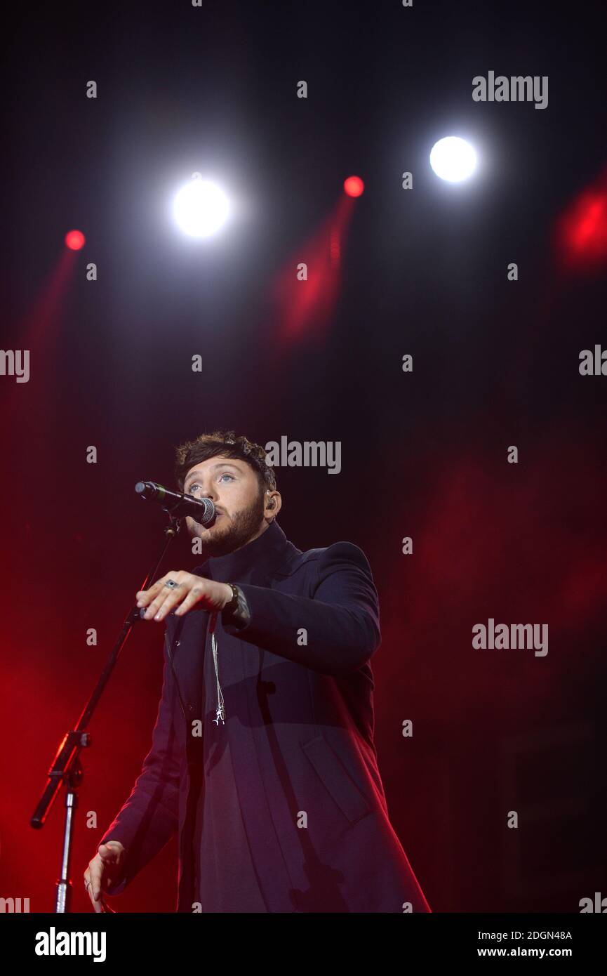 James Arthur on stage at the Capital FM Jingle Bell Ball 2016 with Coca ...