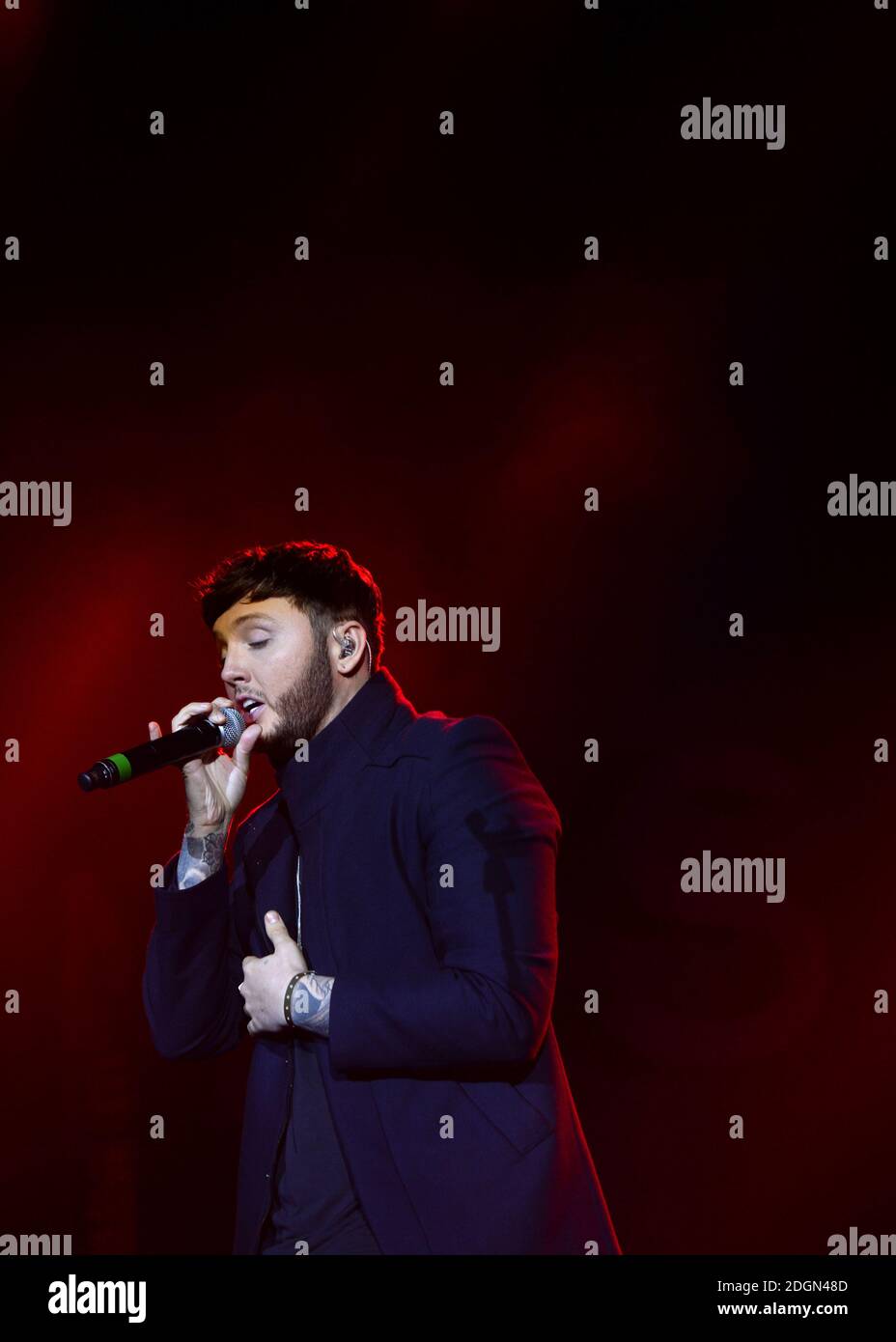 James Arthur on stage at the Capital FM Jingle Bell Ball 2016 with Coca ...