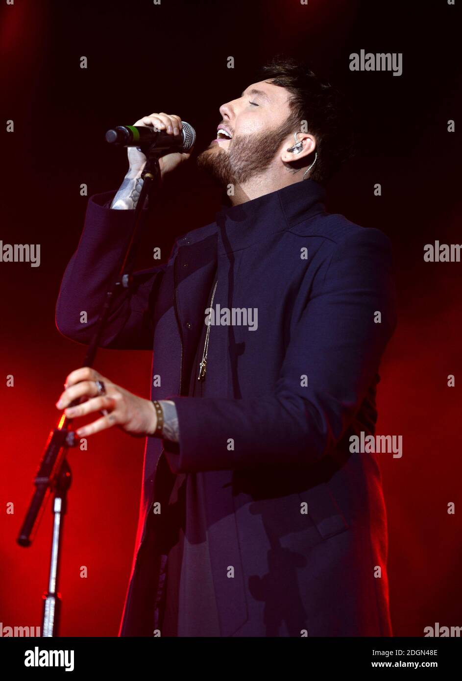 James Arthur on stage at the Capital FM Jingle Bell Ball 2016 with Coca ...