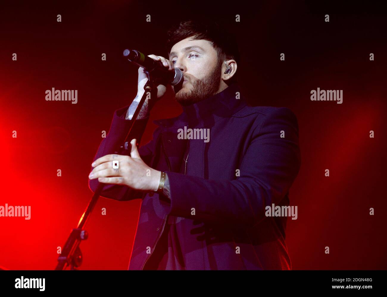 James Arthur on stage at the Capital FM Jingle Bell Ball 2016 with Coca ...