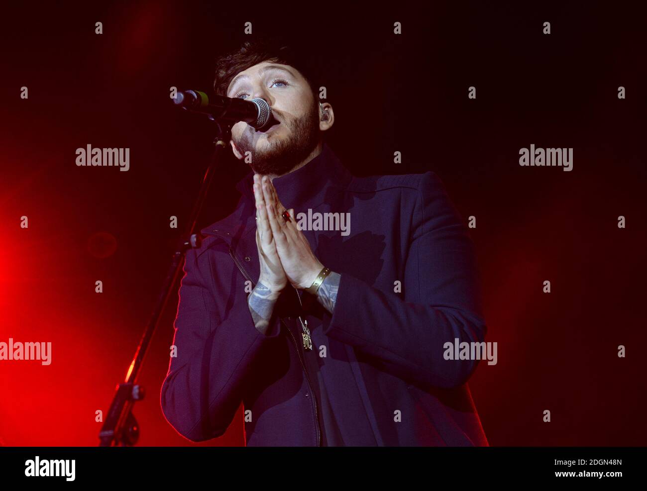 James Arthur on stage at the Capital FM Jingle Bell Ball 2016 with Coca ...