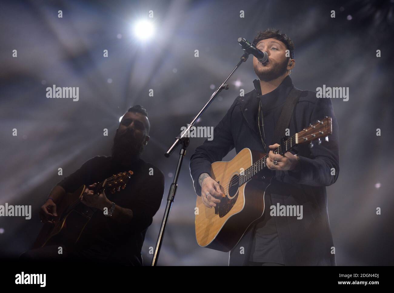 James Arthur on stage at the Capital FM Jingle Bell Ball 2016 with Coca ...