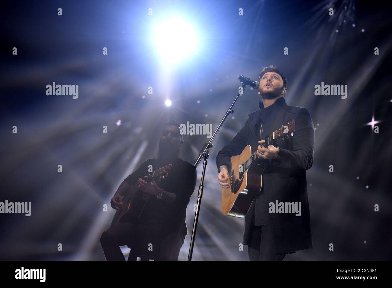 James Arthur on stage at the Capital FM Jingle Bell Ball 2016 with Coca ...
