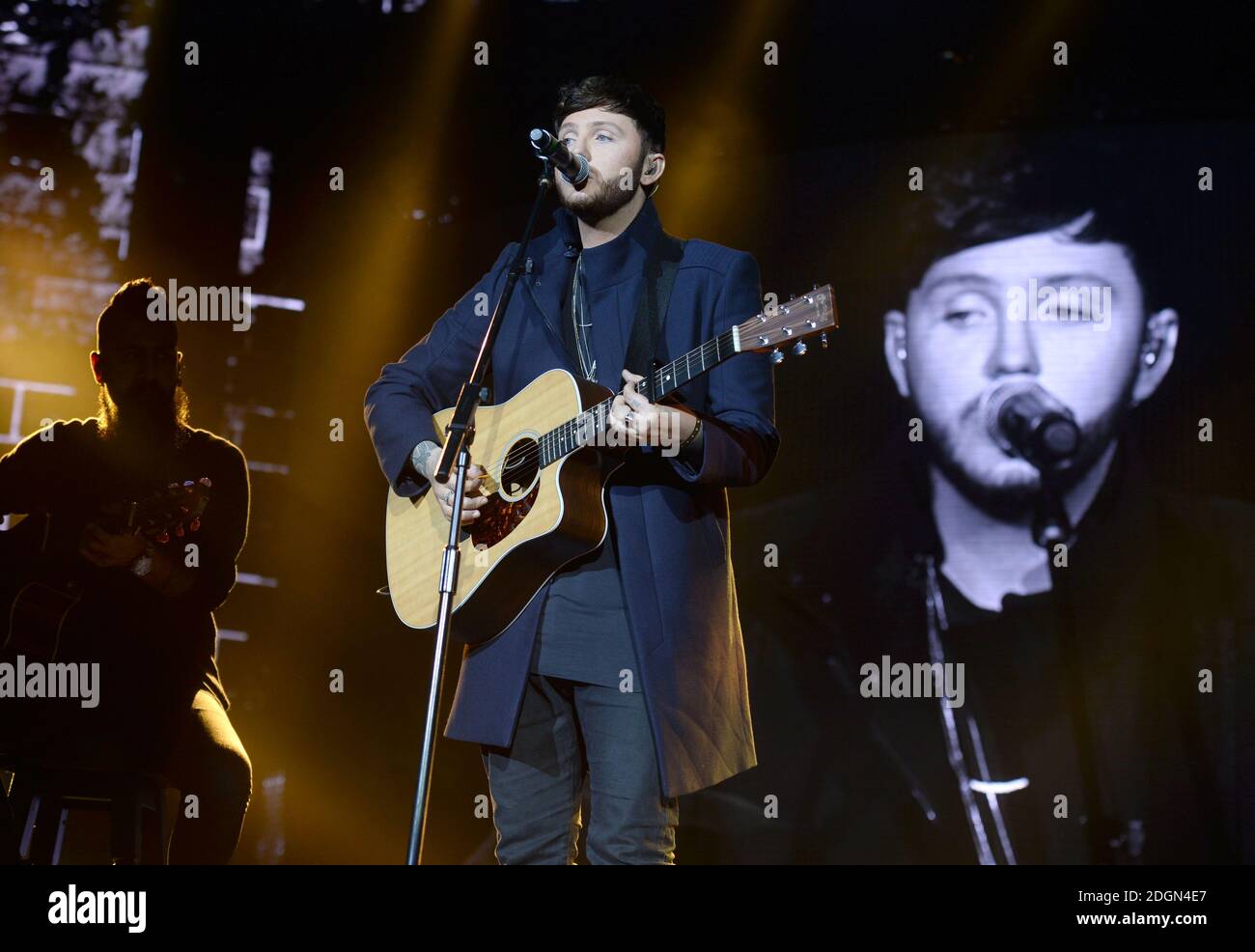 James Arthur on stage at the Capital FM Jingle Bell Ball 2016 with Coca ...