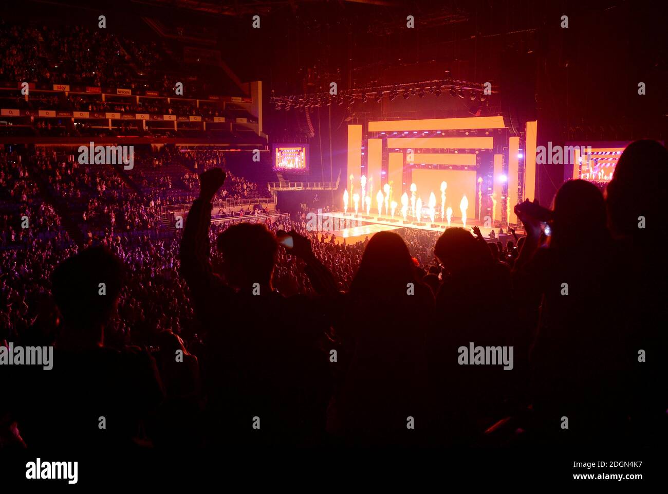 Martin Garrix on stage at the Capital FM Jingle Bell Ball 2016 with ...