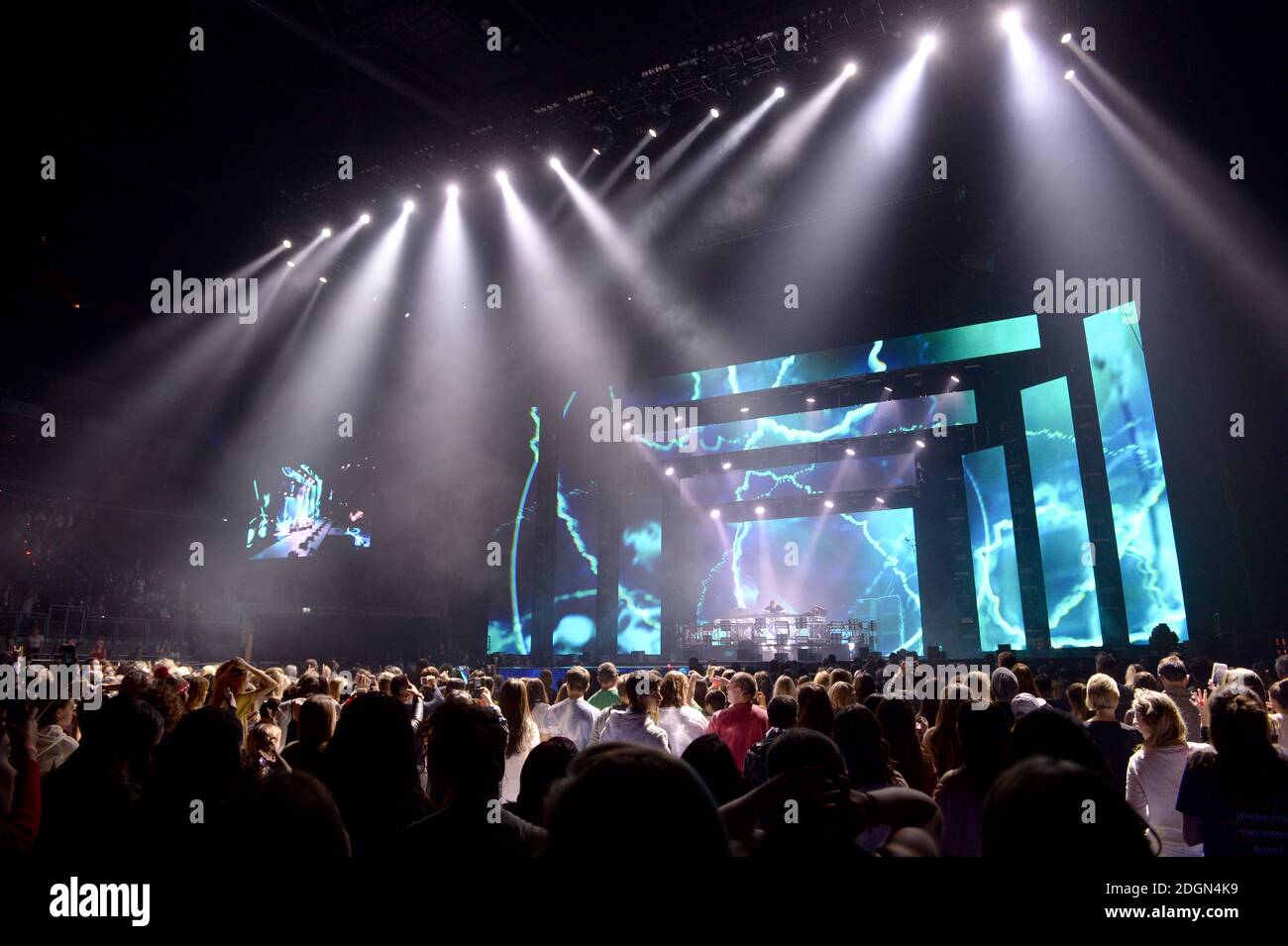 Martin Garrix on stage at the Capital FM Jingle Bell Ball 2016 with ...