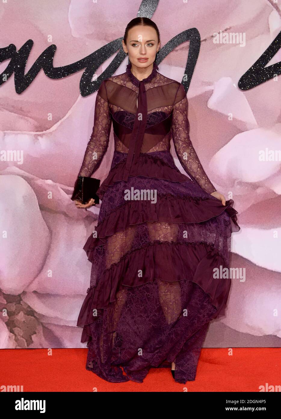 Laura Haddock attending The Fashion Awards 2016 at The Royal Albert ...