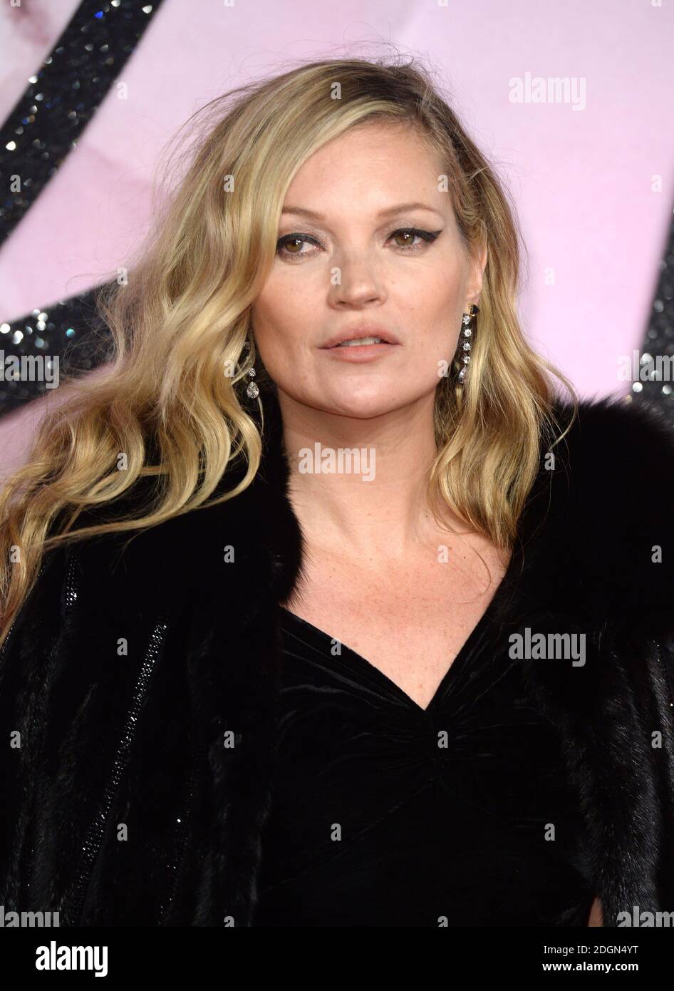 Kate Moss attending The Fashion Awards 2016 at The Royal Albert Hall in ...