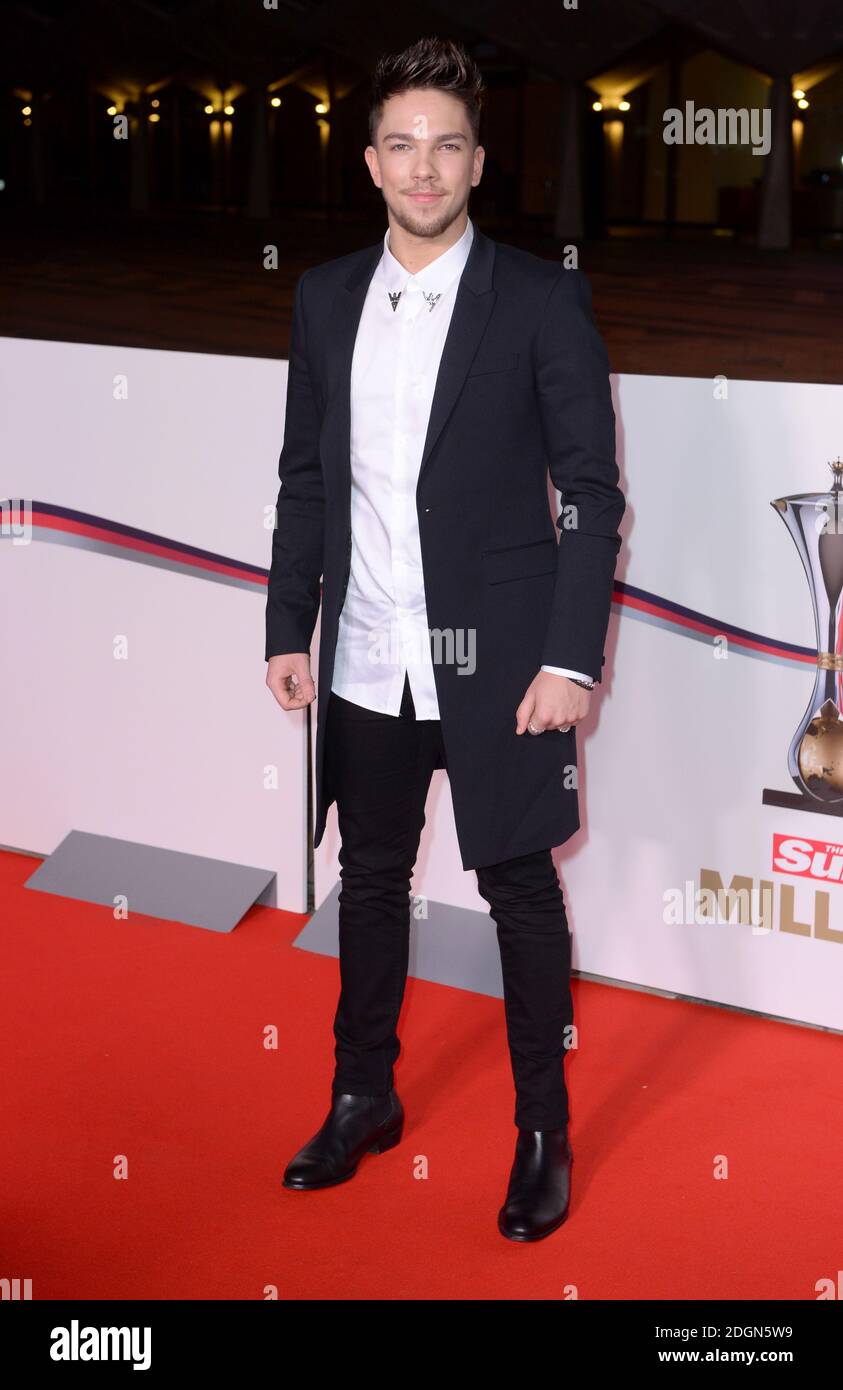 Matt Terry arriving at The Millies 2016, Guildhall, London. Picture ...