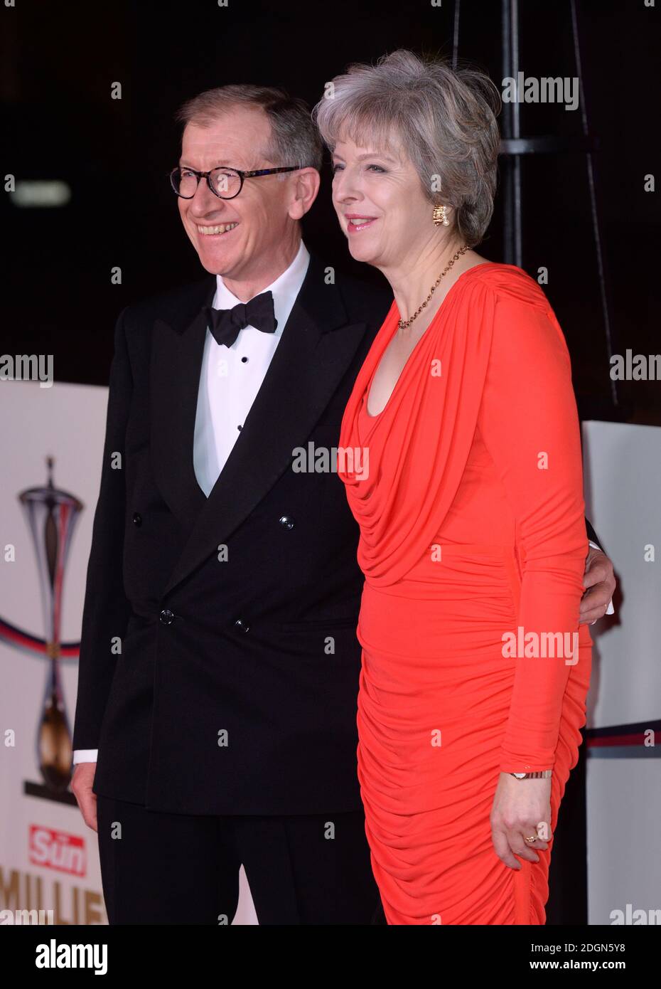 Prime Minister Theresa May and husband Philip John May arriving at The ...