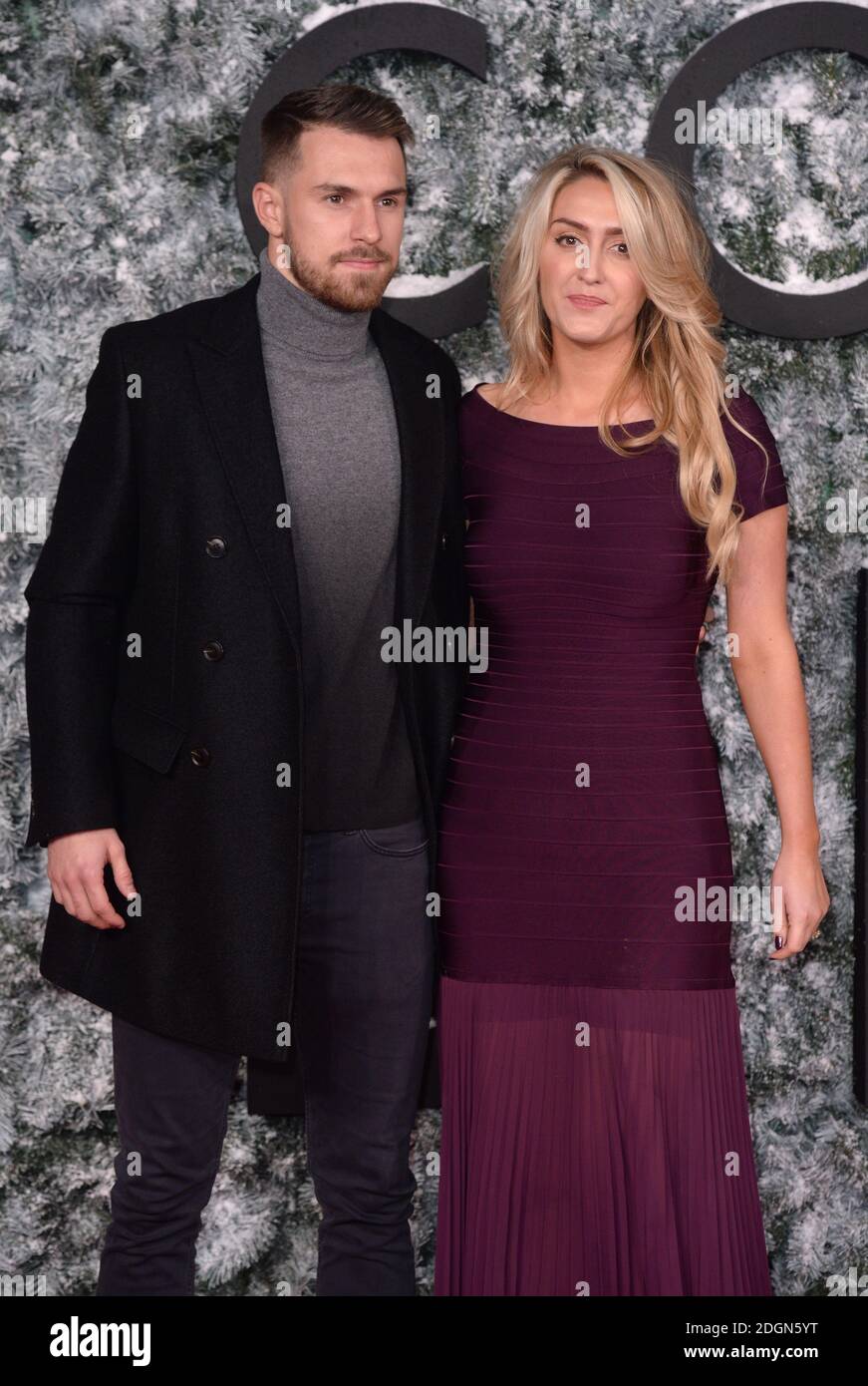 Aaron Ramsey and wife Colleen Rowlands attending the Collateral Beauty ...