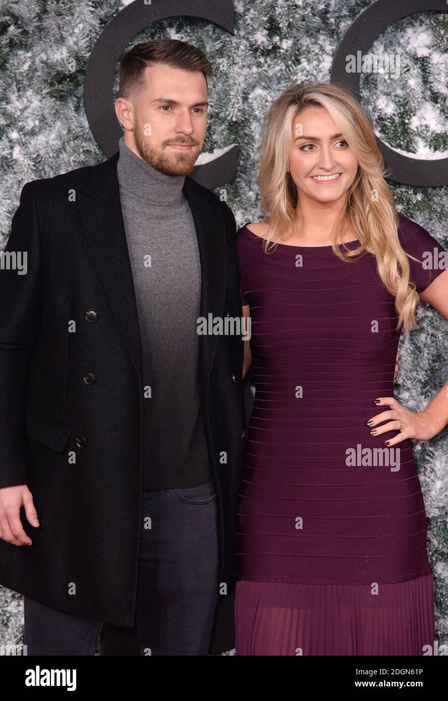 Aaron Ramsey and wife Colleen Rowlands attending the Collateral Beauty ...