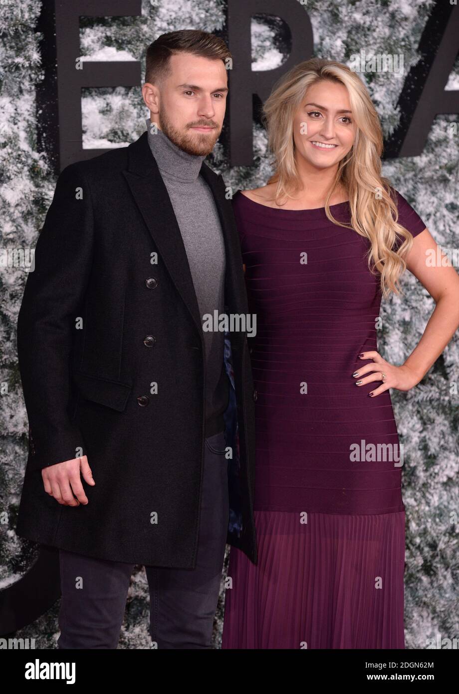 Aaron Ramsey and wife Colleen Rowlands attending the Collateral Beauty ...