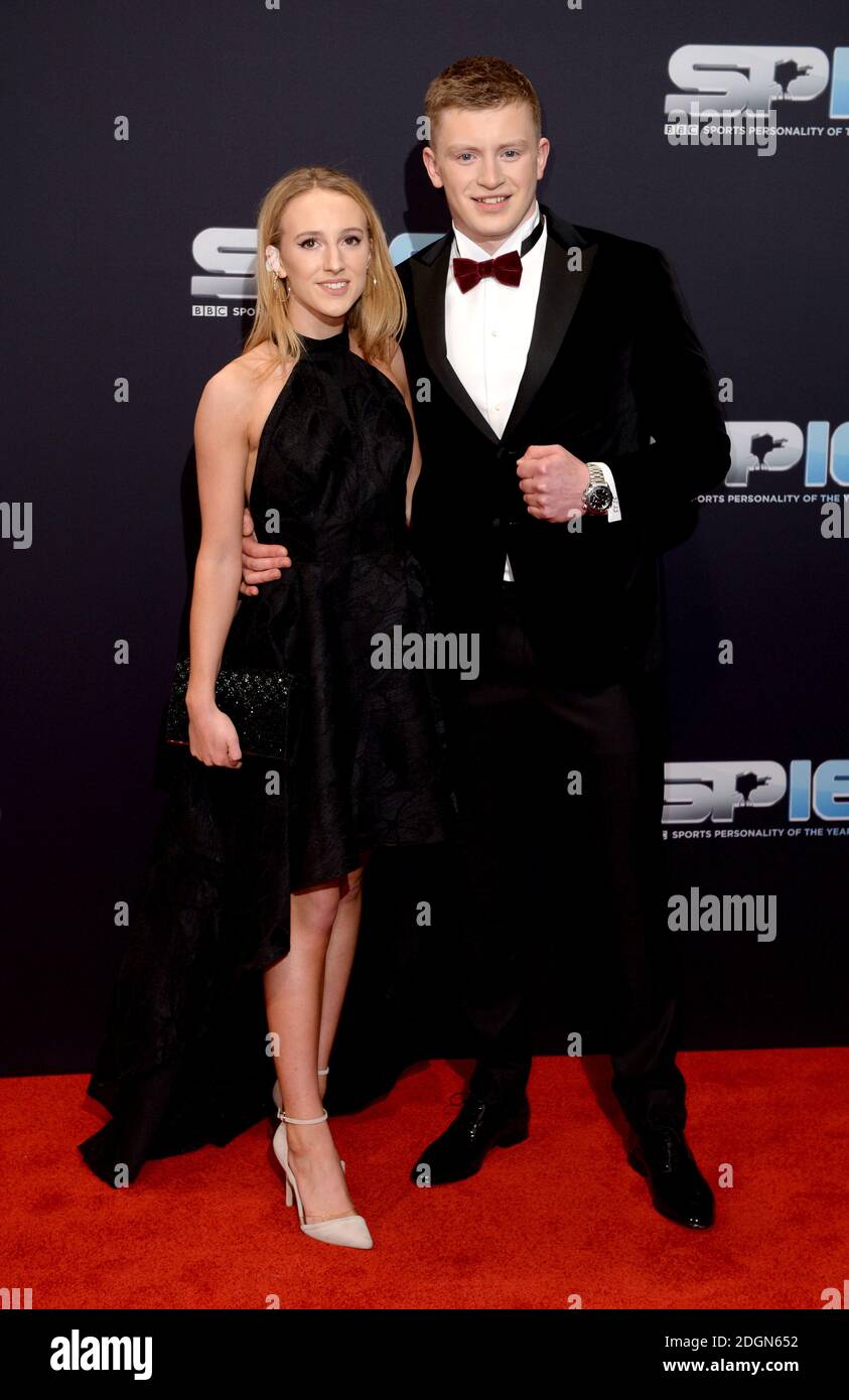 Adam Peaty and girlfriend Anna Zair during the red carpet arrivals for ...