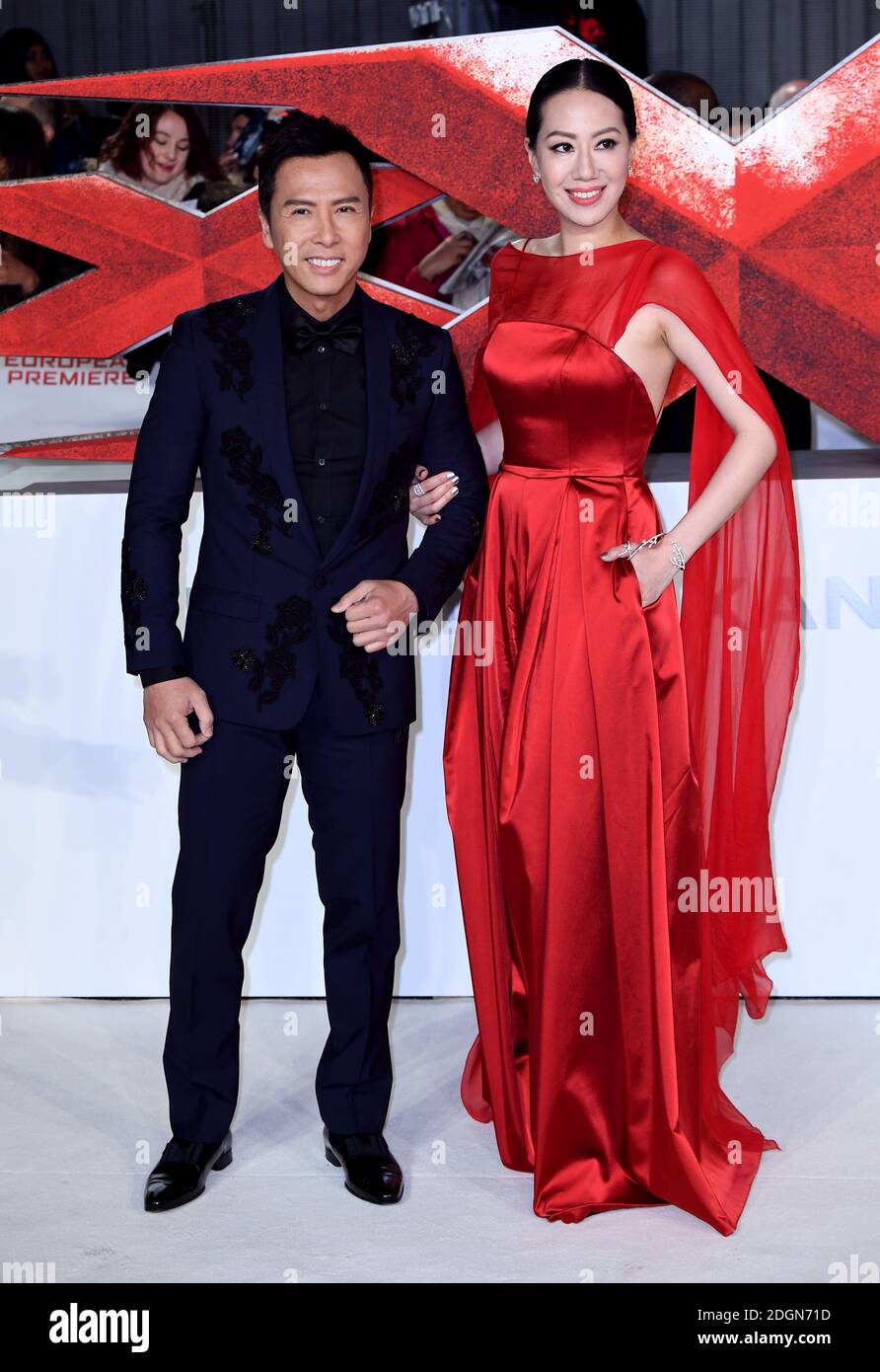 Donnie Yen and Cissy Wang attending the xXx: Return of Xander Cage Premiere at the O2 Cineworld ...
