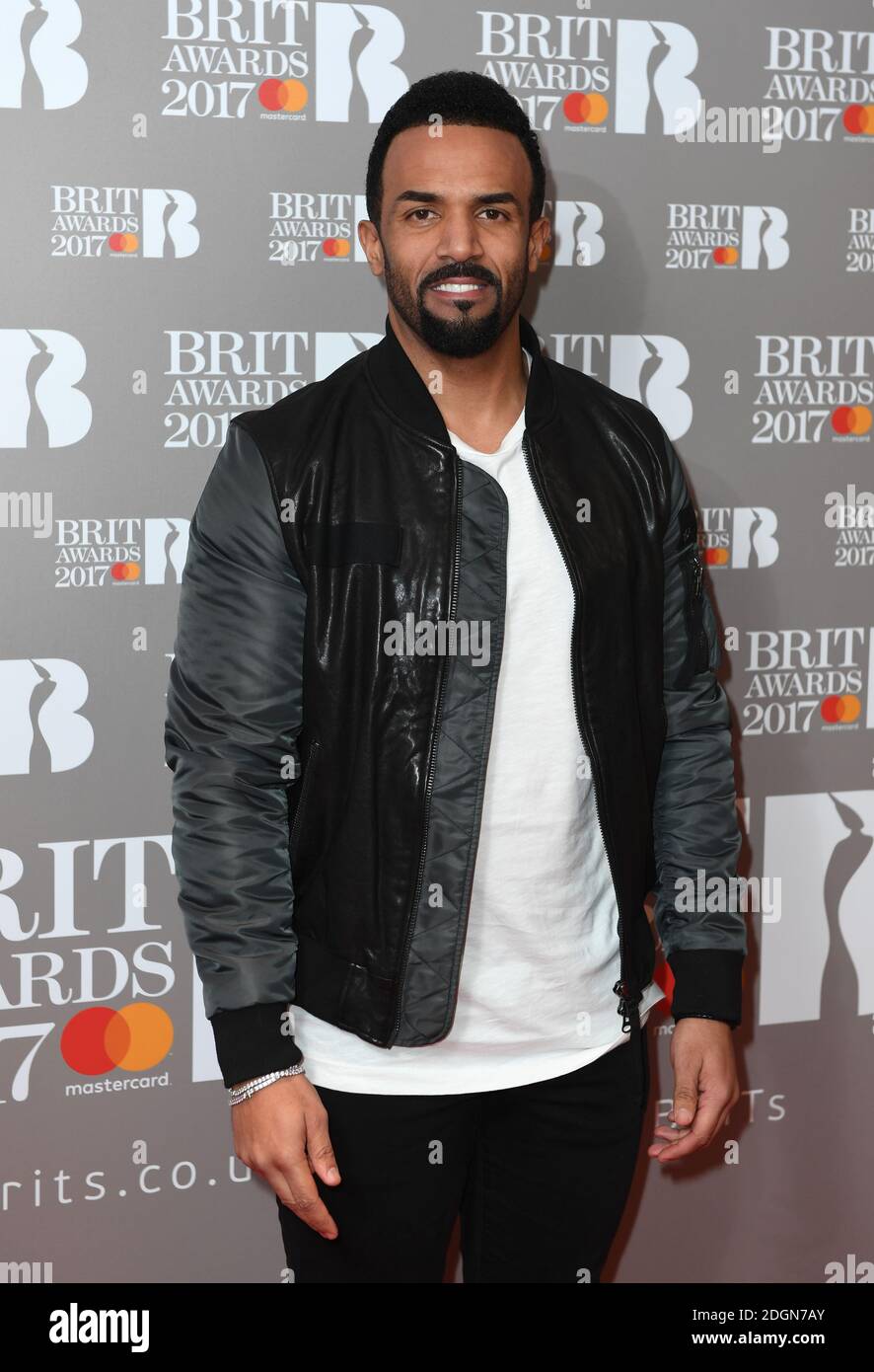 EDITORIAL USE ONLY, NO MERCHANDISING Craig David arriving at the BRIT ...