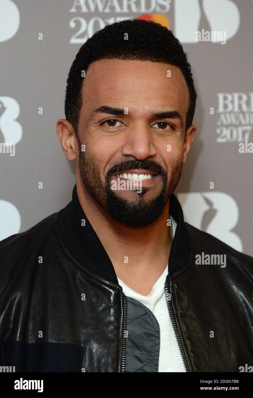 EDITORIAL USE ONLY, NO MERCHANDISING Craig David arriving at the BRIT ...