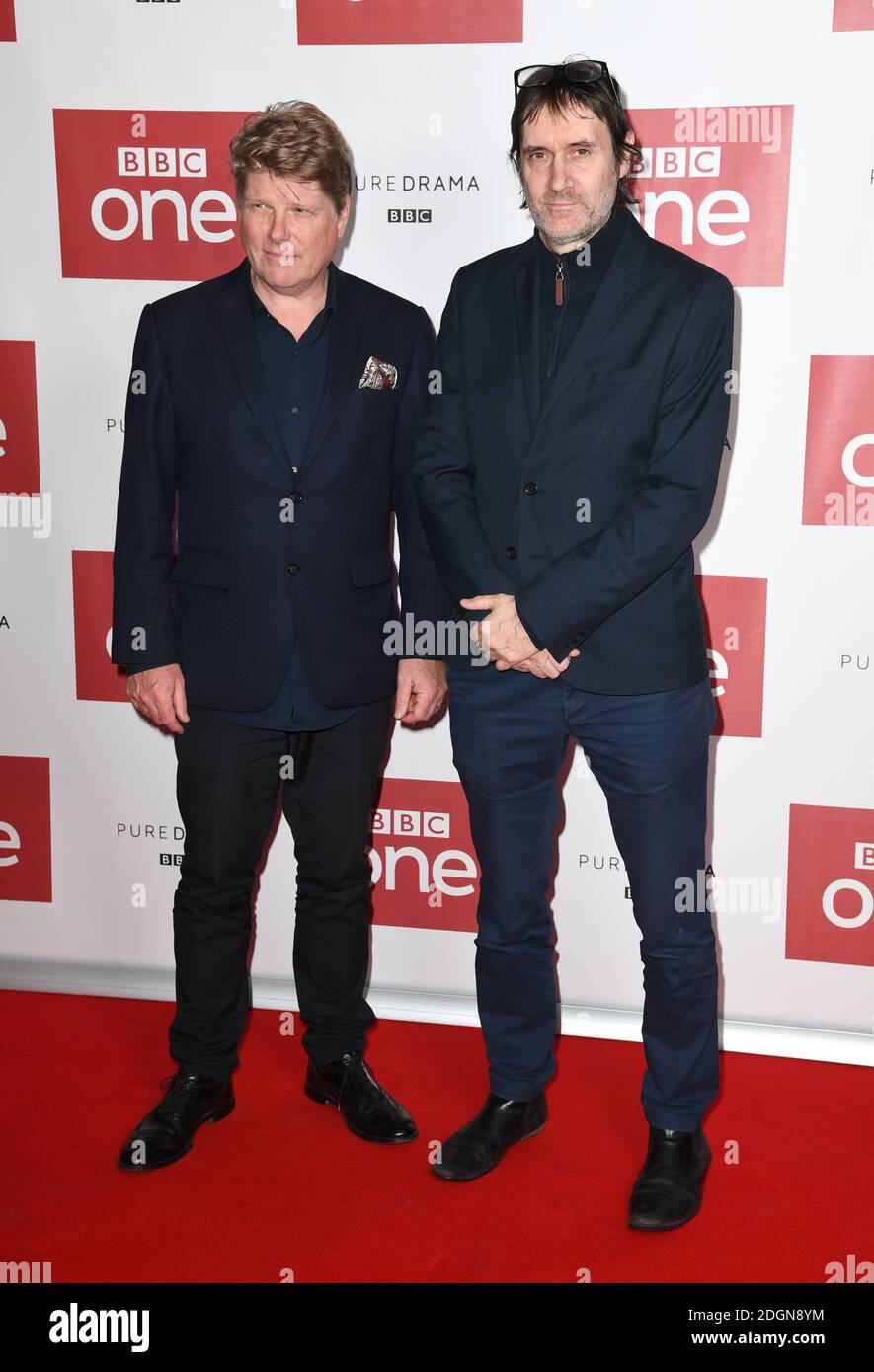 Screenwriters Robert Wade and Neal Purvis arriving at the World ...