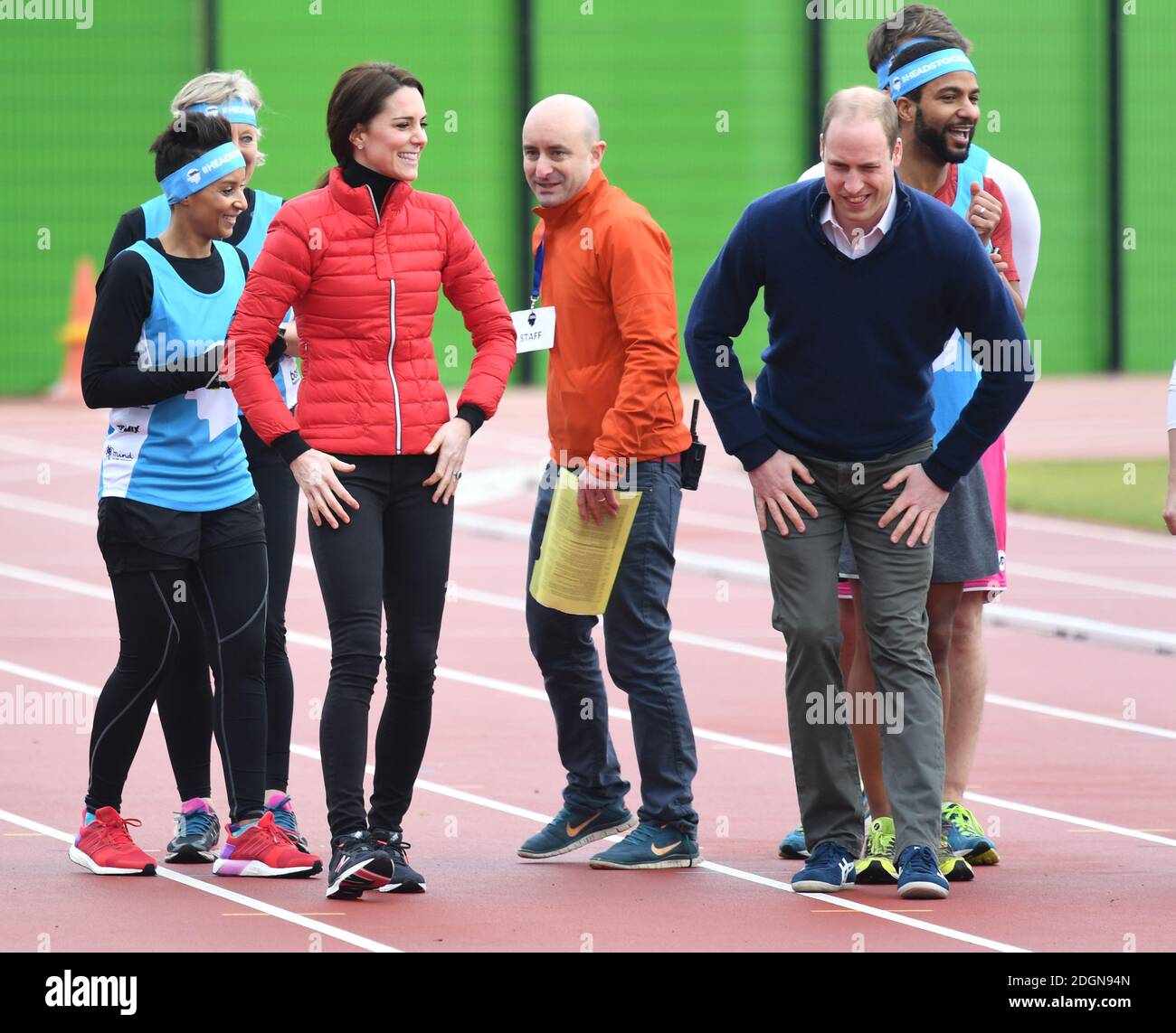The Duke and Duchess of Cambridge and Prince Harry joined a training ...