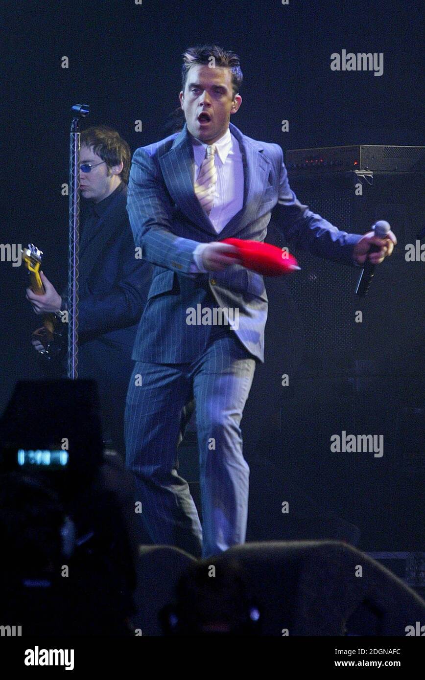 Robbie Williams at the TMF Awards in Rotterdam, Holland. Live, three ...