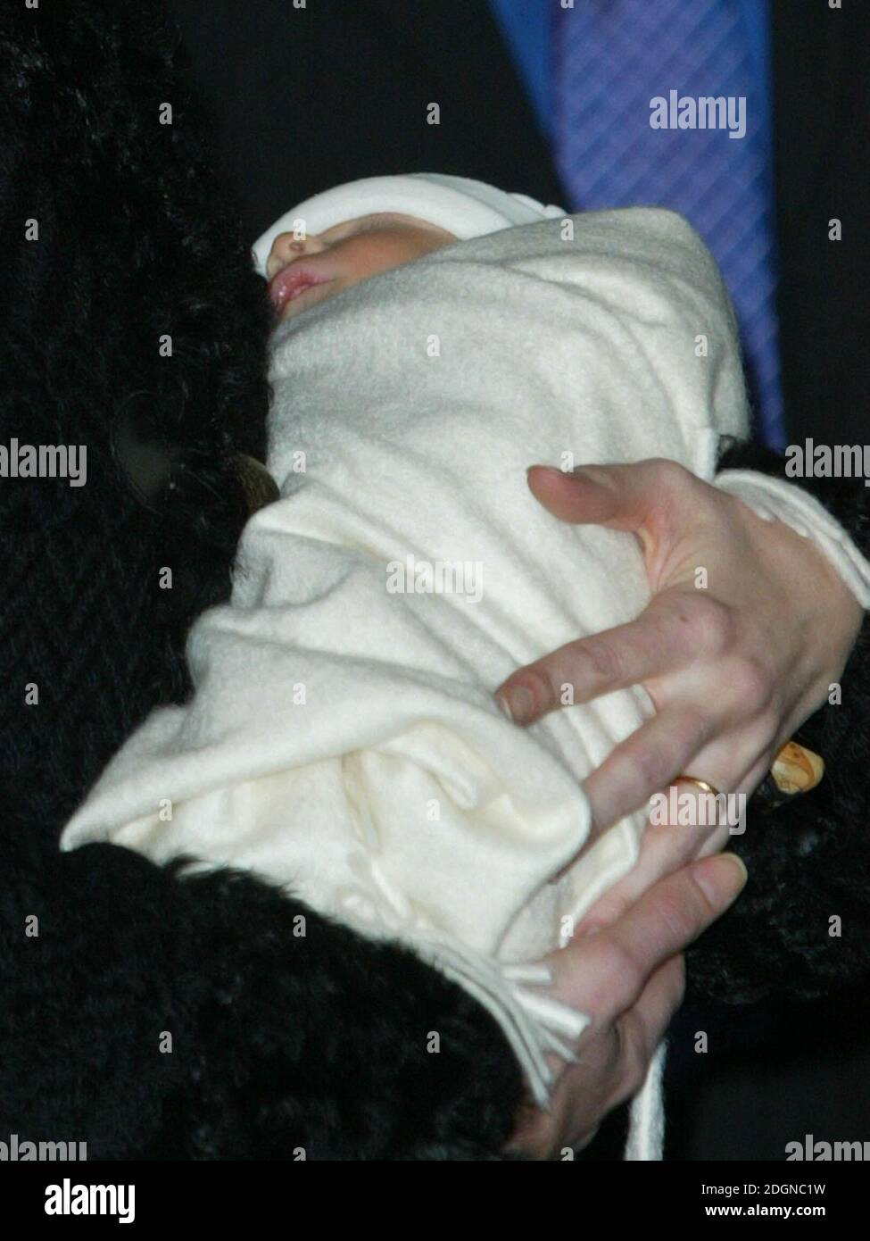 Claudia Schiffer leaves the Great Portland Hospital in London with ...