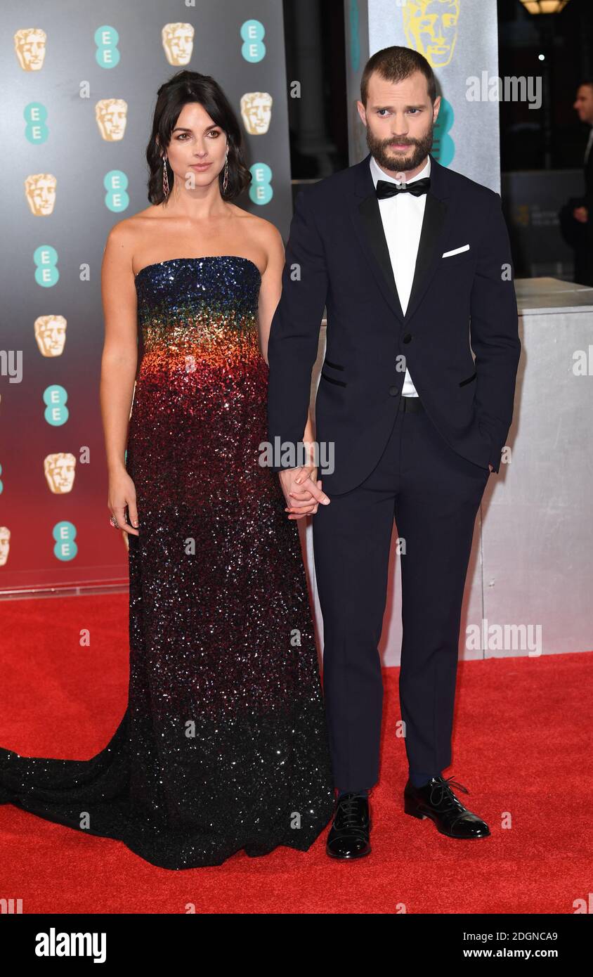 Jamie Dornan and wife Amelia Warner attending the EE British Academy ...