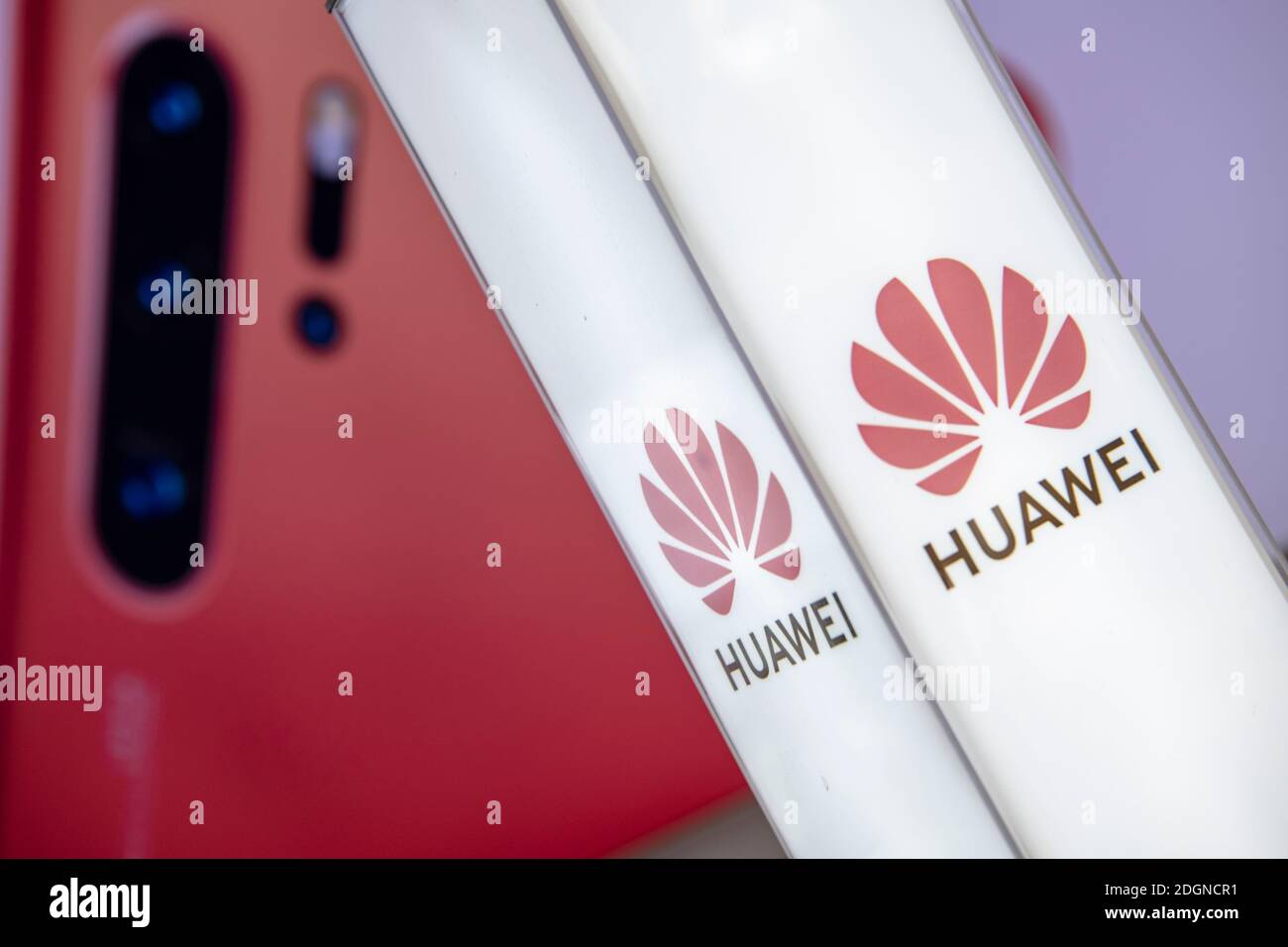 --FILE--In this unlocated photo, the logo of Huawei Technologies Co ...