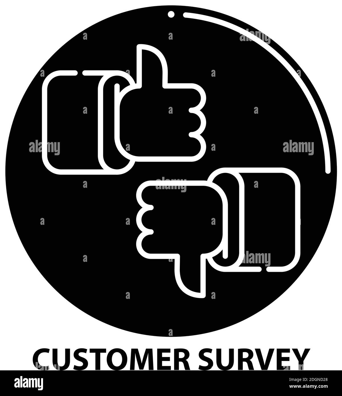 customer survey symbol icon, black vector sign with editable strokes ...