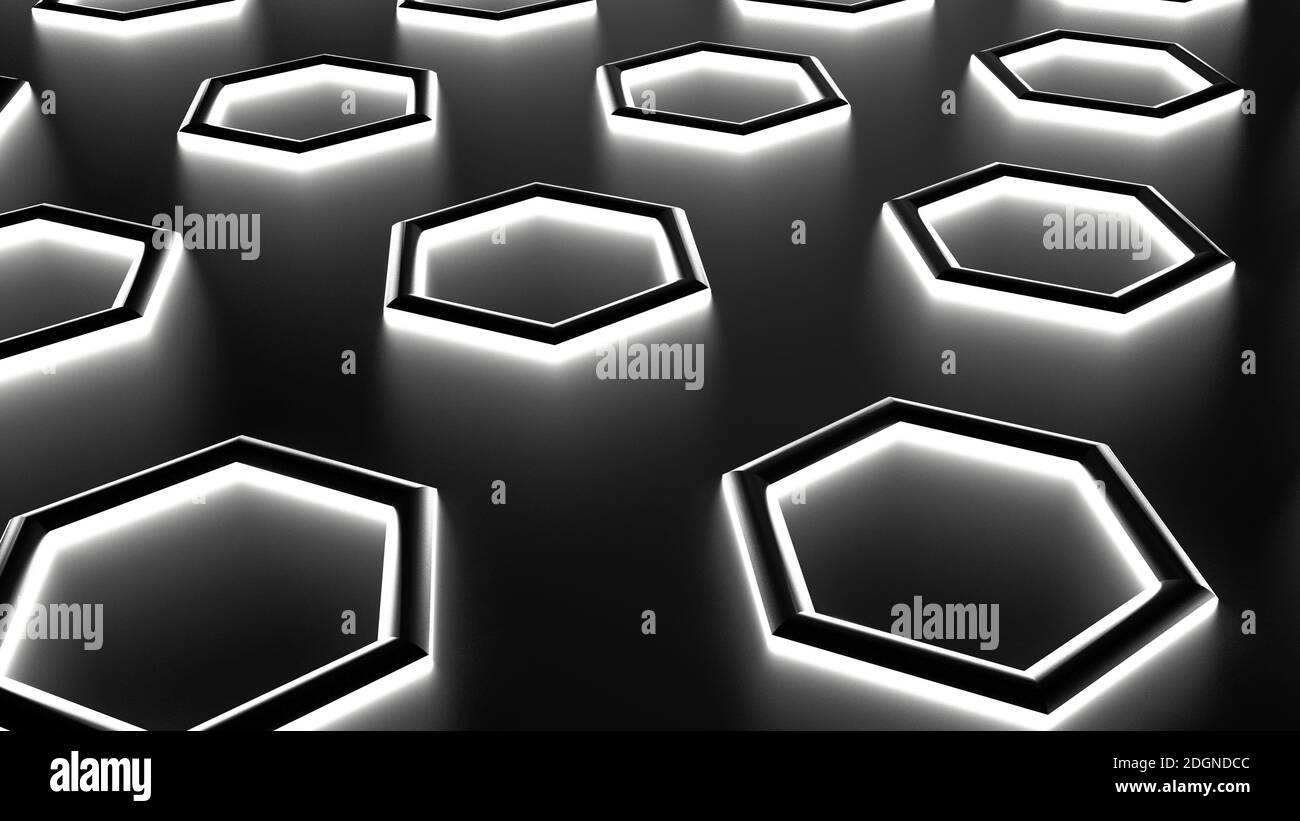 Abstract hexagon pattern as background - 3D Illustration Stock Photo ...