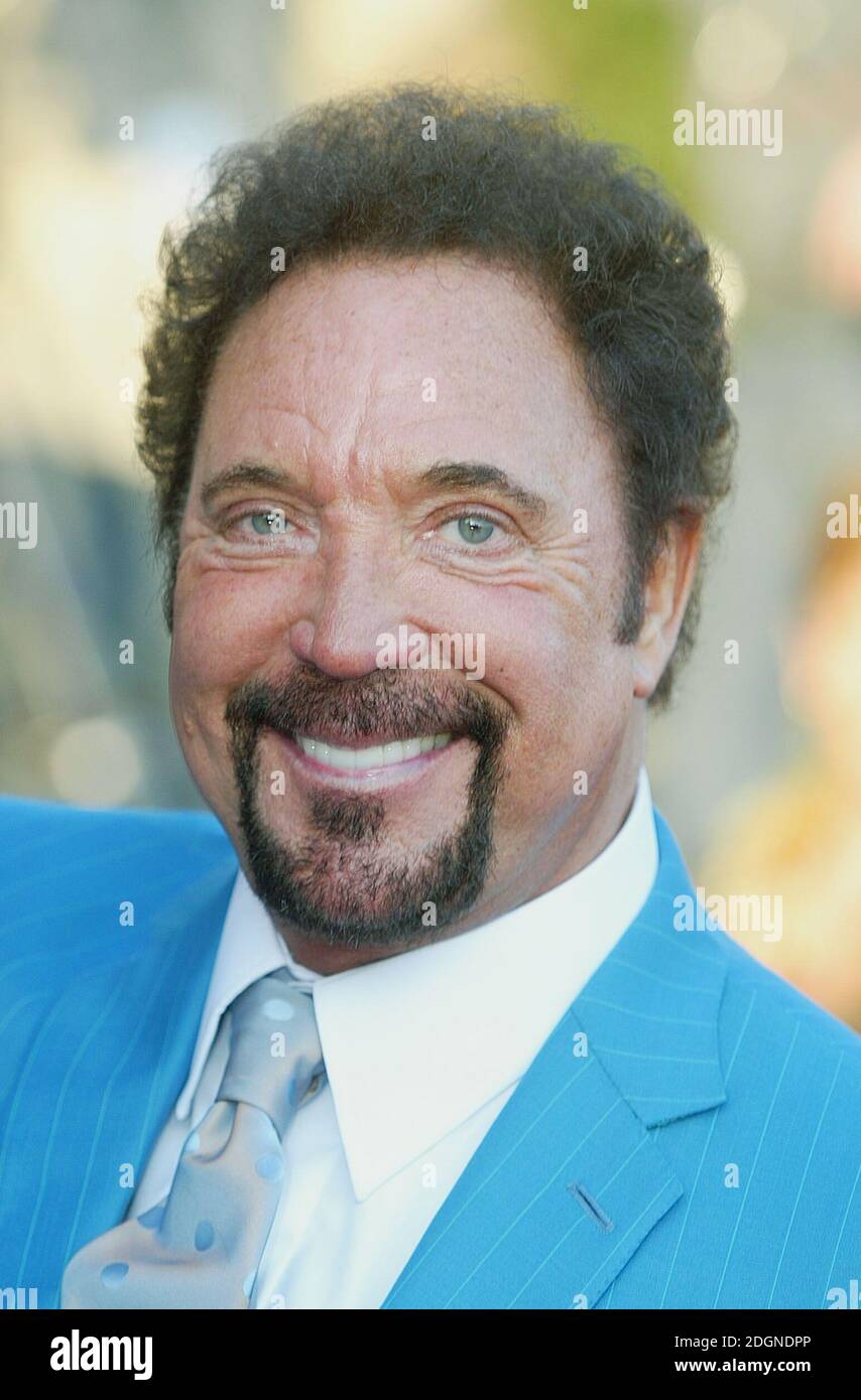 Tom Jones arriving at the Brit Awards 2003 in at Earls Court, London ...