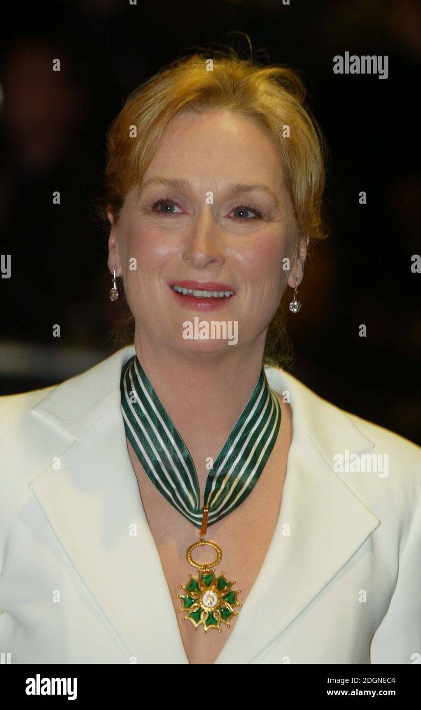Meryl Streep photographed attending the BAFTA awards held at the Odeon ...