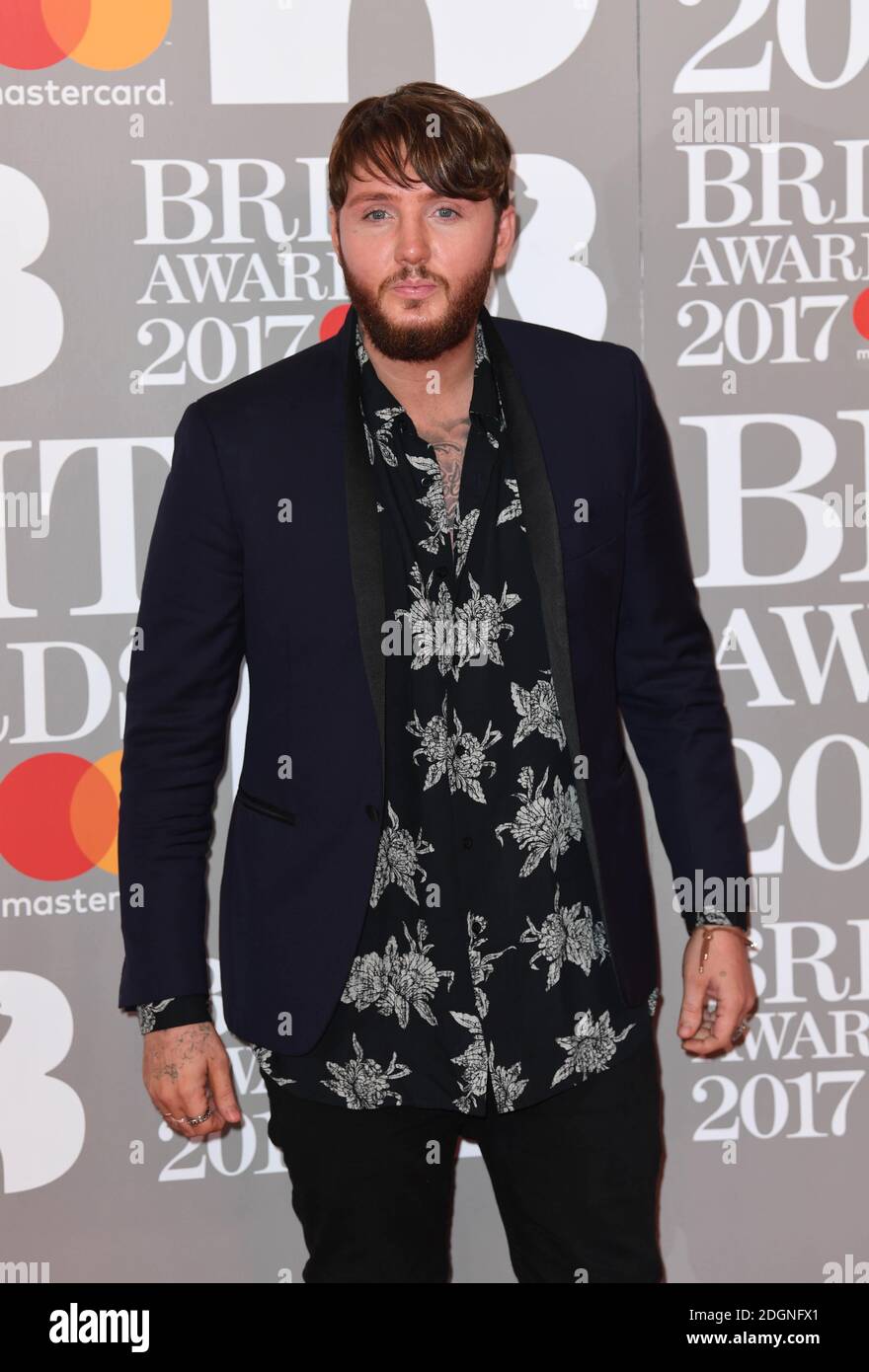 James Arthur attending the BRIT Awards 2017, held at The O2 Arena, in ...