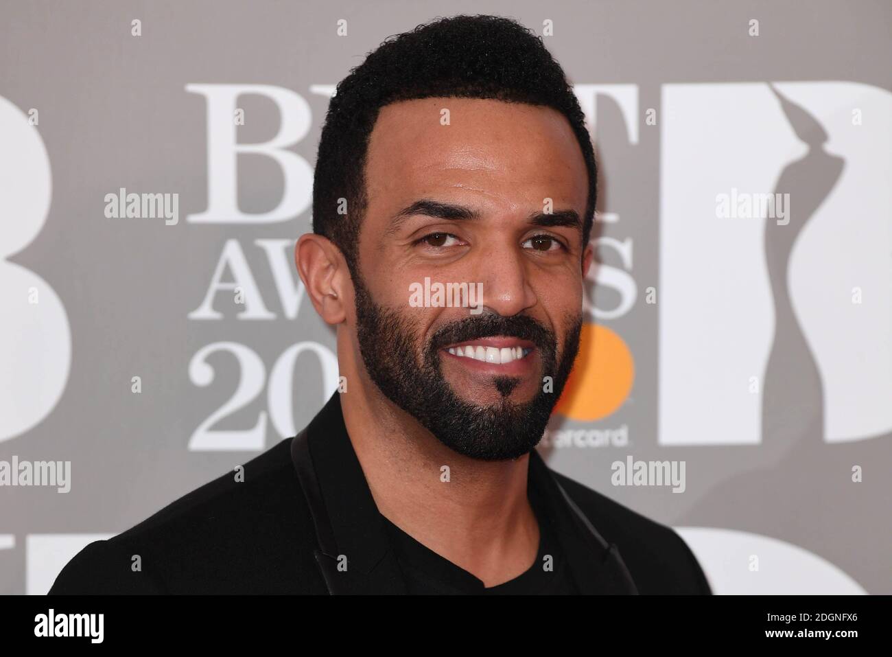 Craig David attending the BRIT Awards 2017, held at The O2 Arena, in ...