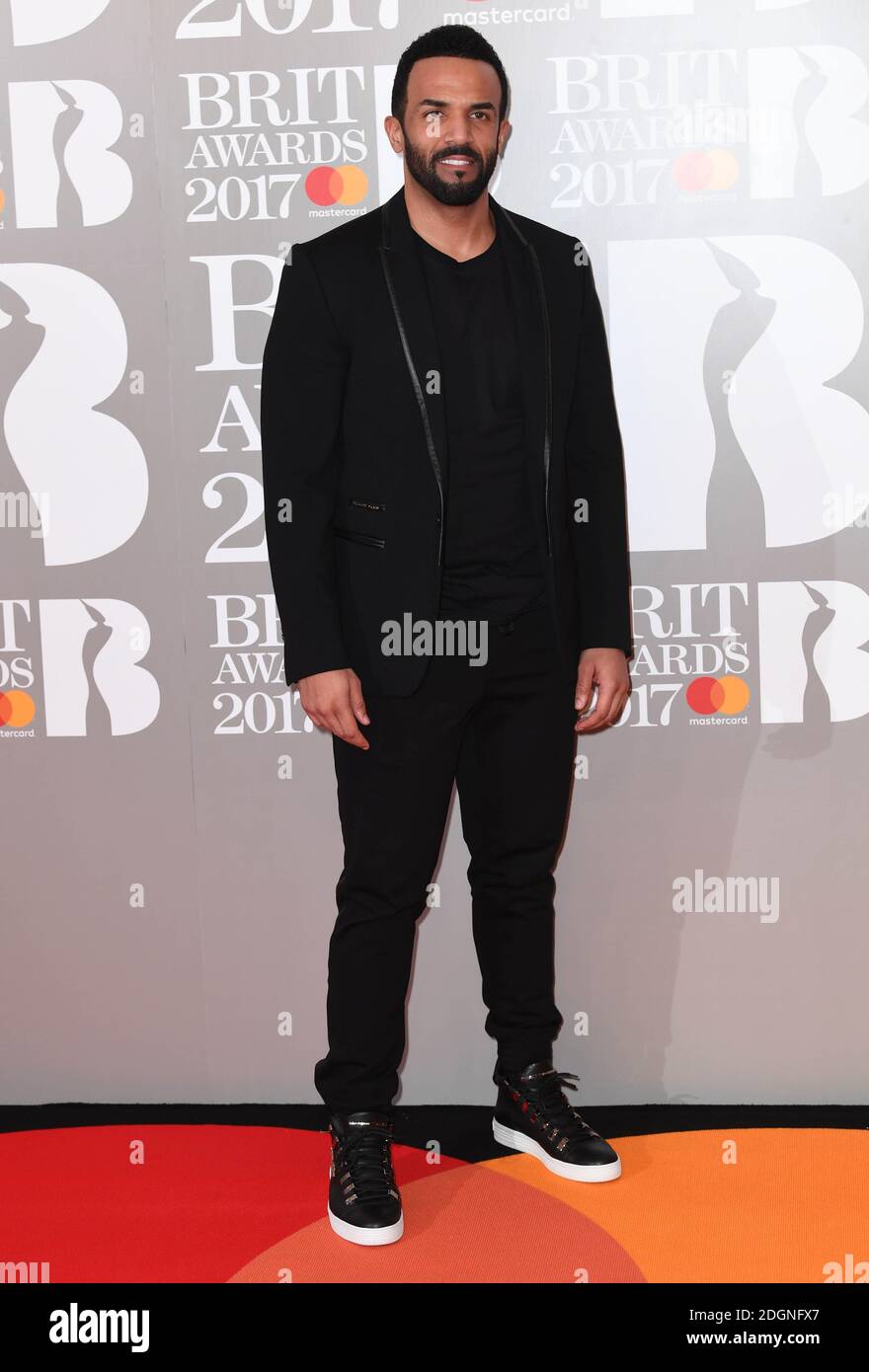 Craig David attending the BRIT Awards 2017, held at The O2 Arena, in ...