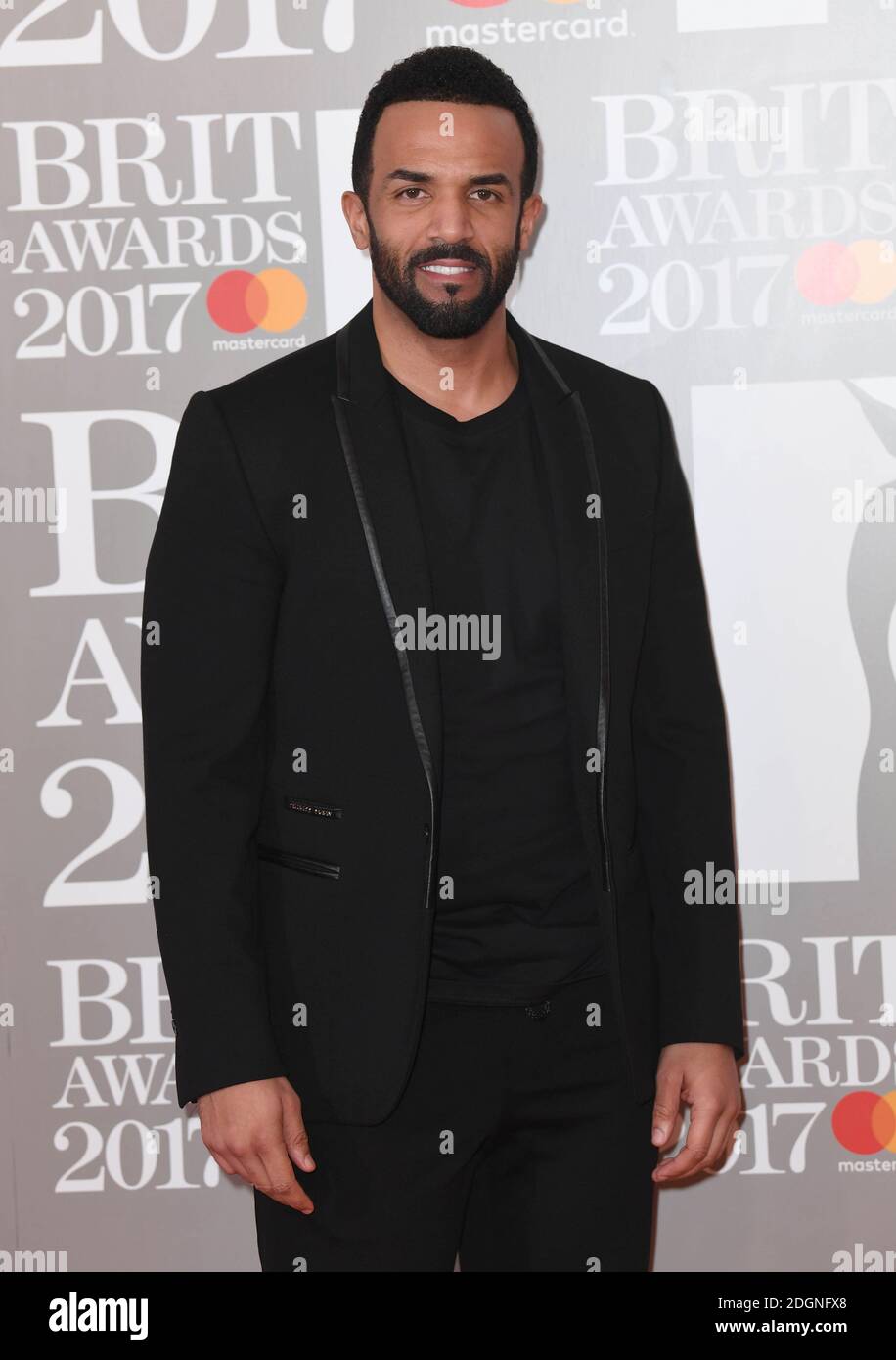 Craig David attending the BRIT Awards 2017, held at The O2 Arena, in ...
