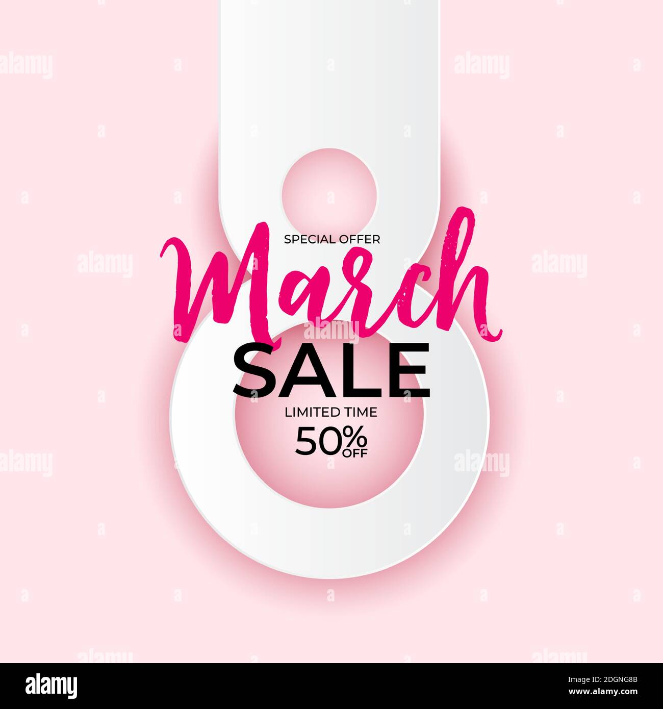8 March sale banner Background Design. Template for advertising, web ...