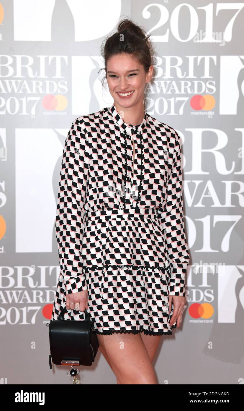 Renee Stewart attending the BRIT Awards 2017, held at The O2 Arena, in ...