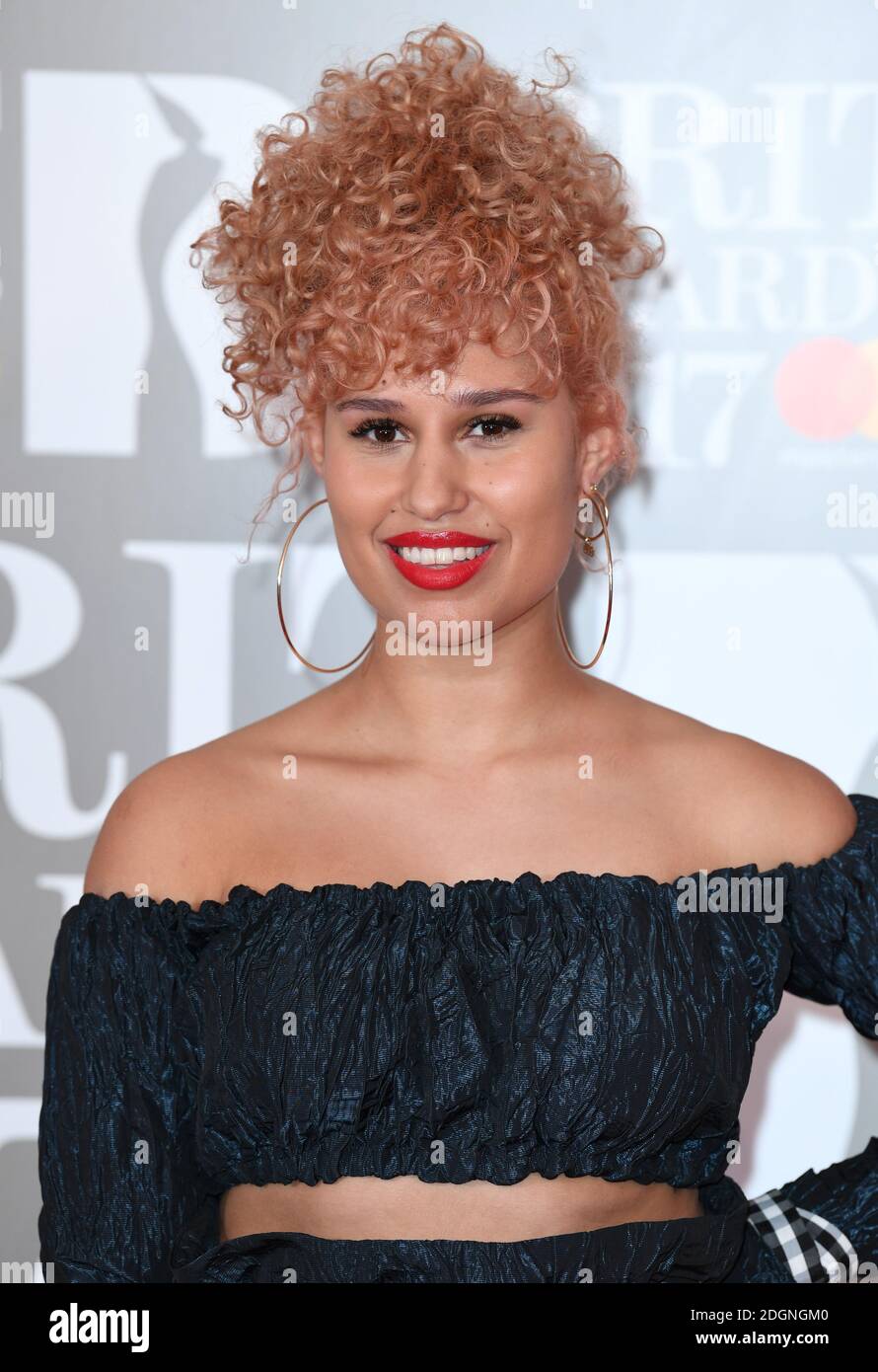 Raye attending the BRIT Awards 2017, held at The O2 Arena, in London ...