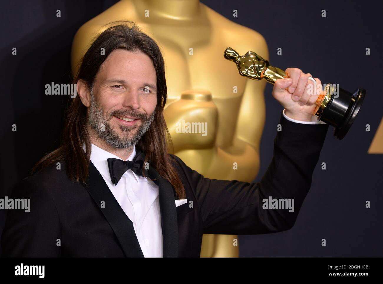 Cinematographer Linus Sandgren, winner of the Best Cinematography award ...