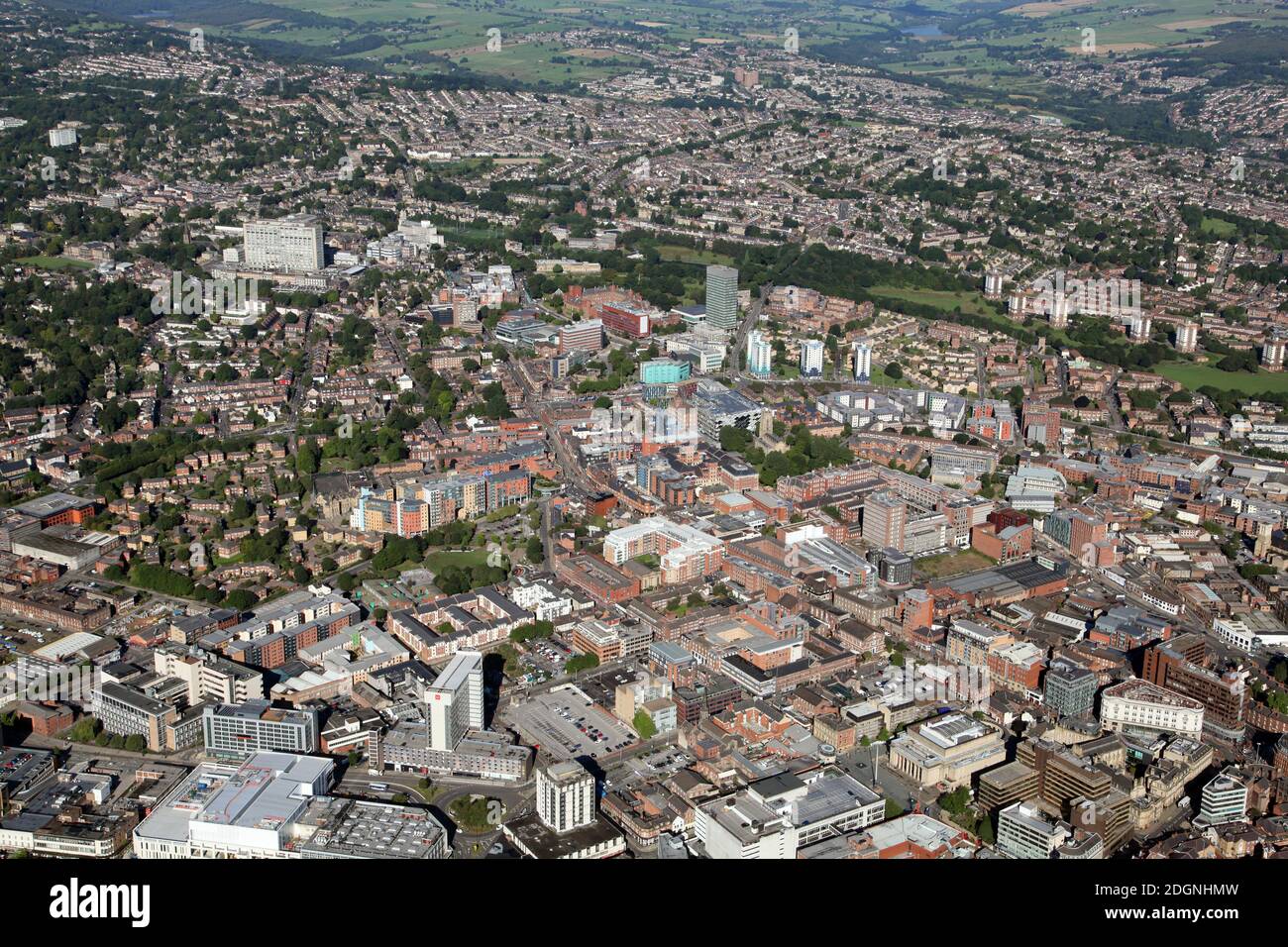 Sheffield city centre aerial hi-res stock photography and images - Alamy