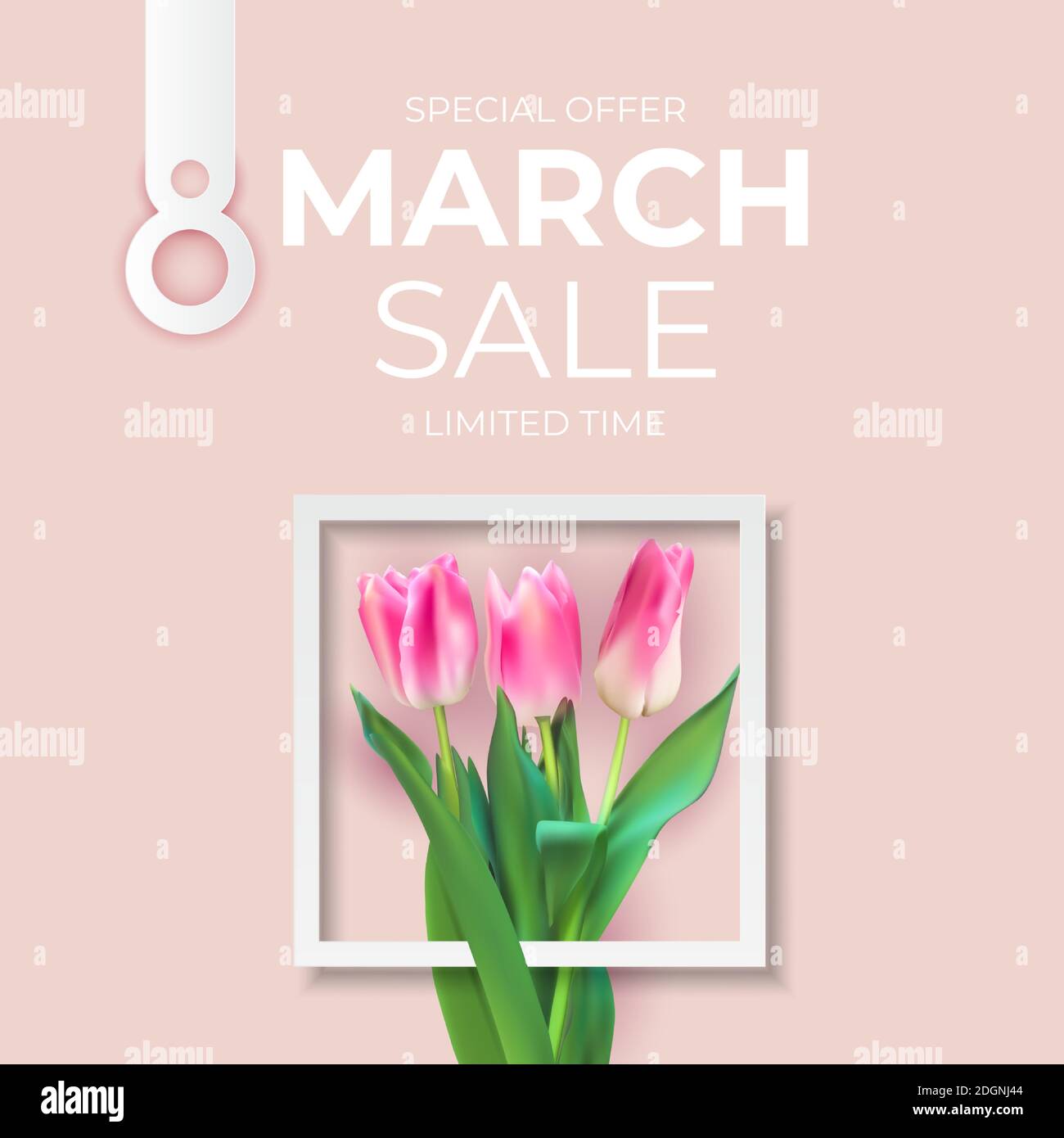 8 March sale banner Background Design. Template for advertising, web ...