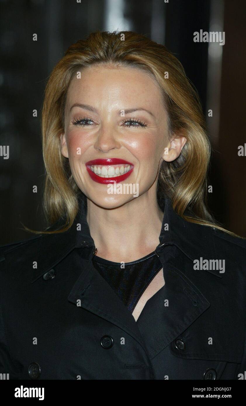 Kylie Minogue and models in macs at Selfridges in London for the launch ...