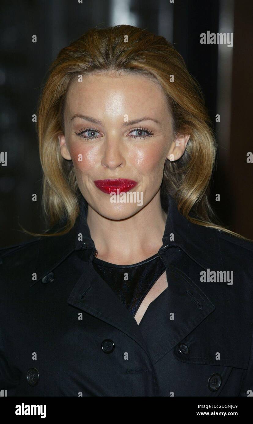 Kylie Minogue and models in macs at Selfridges in London for the launch ...