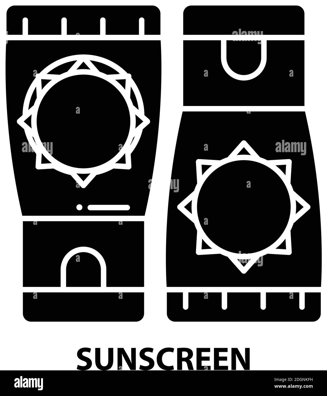 Black woman applying sunscreen Stock Vector Images - Alamy