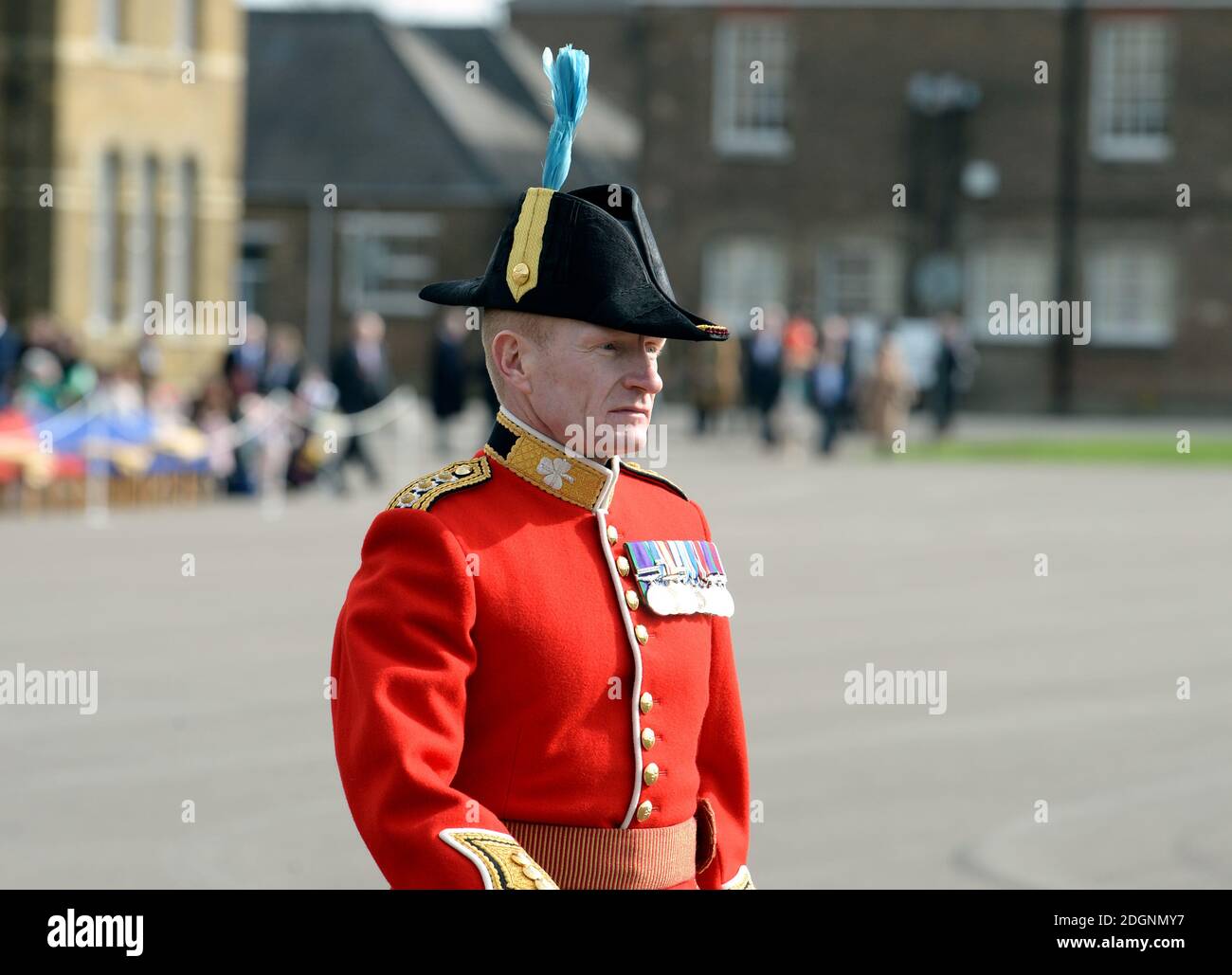 Sgt Major Jimmy Parke during the Irish Guards St Patrick's Day Parade ...