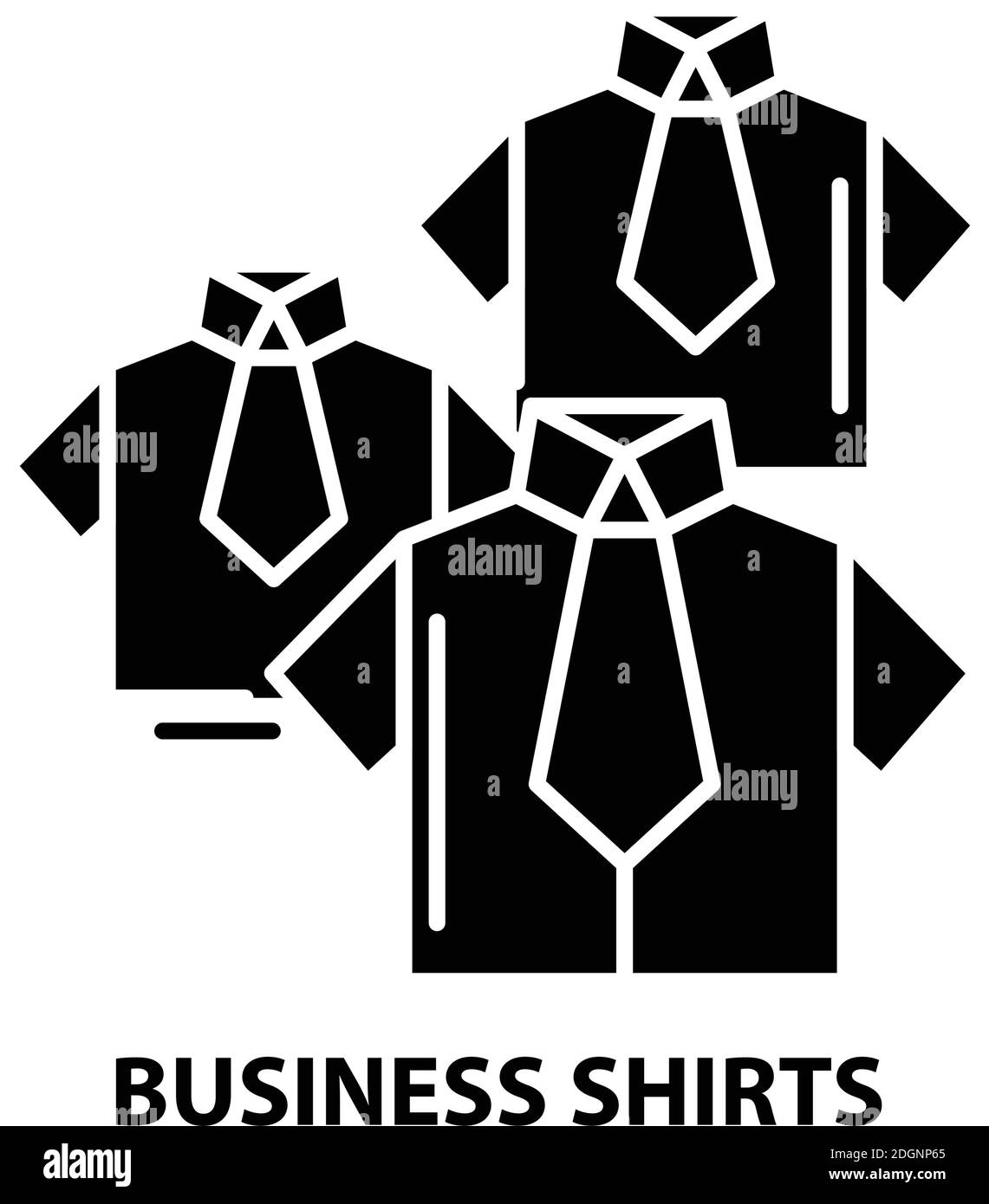 business shirts icon, black vector sign with editable strokes, concept ...