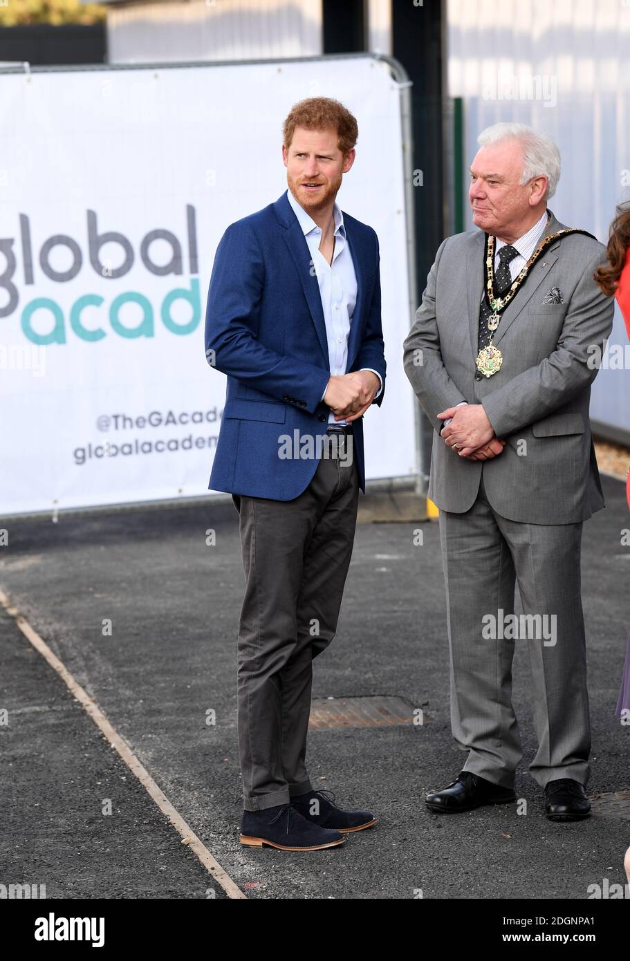 Prince Harry and the Mayor of Hillingdon Councillor John Hensley ...